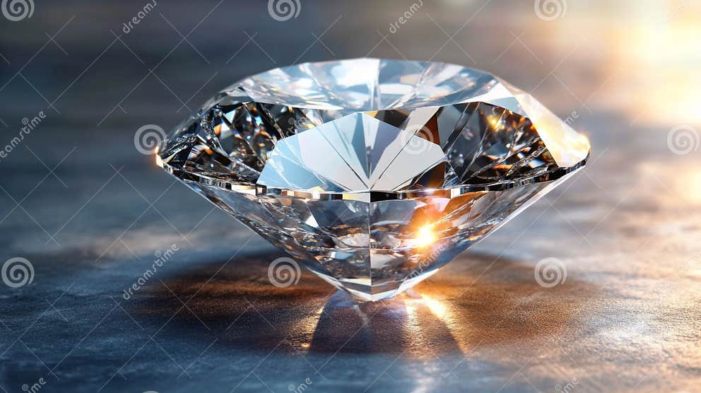 A Sparkling Diamond Reflecting Light Beautifully Stock Illustration ...