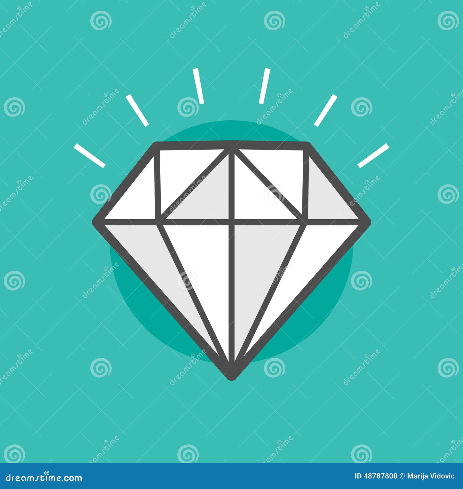 Sparkling diamond stock vector. Illustration of modern - 48787800