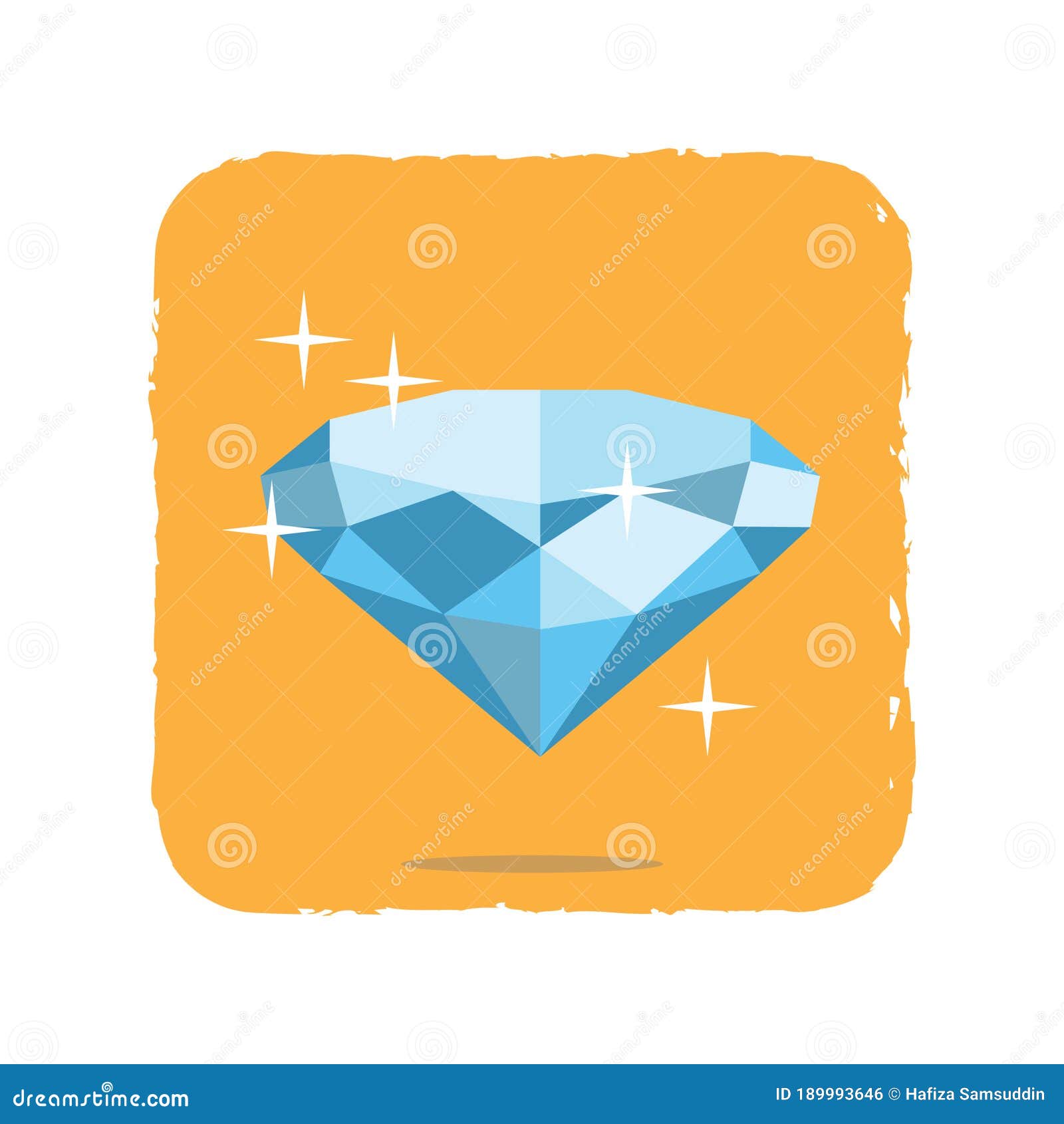 Sparkling Diamond. Vector Illustration Decorative Design Stock Vector ...