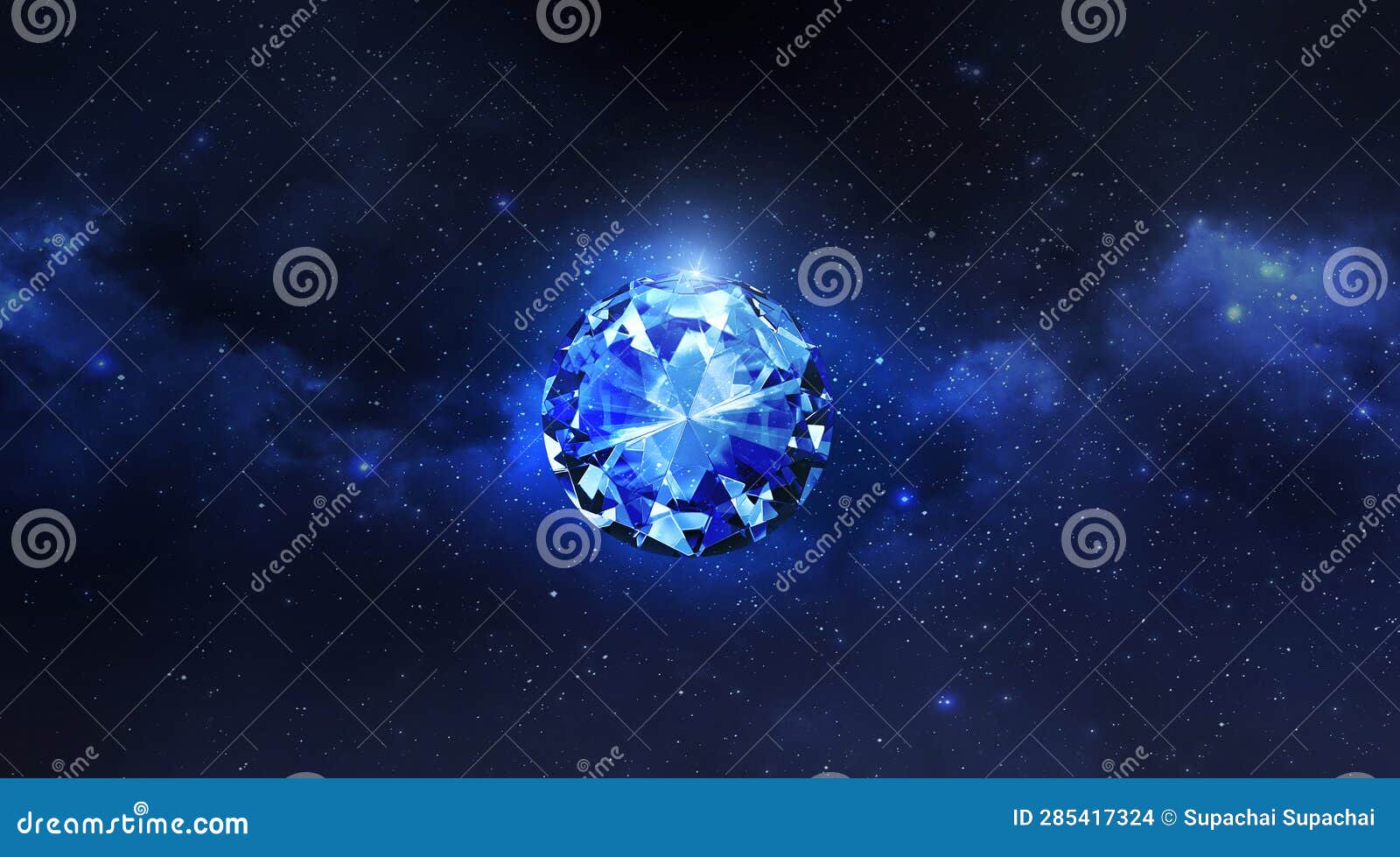 Sparkling Diamonds Floating in the Planet View from Space Stock ...