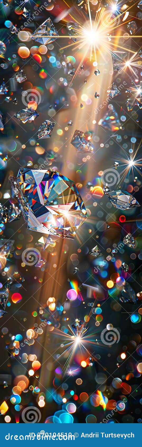 Sparkling Diamonds and Light Reflections Creating a Magical Bokeh ...