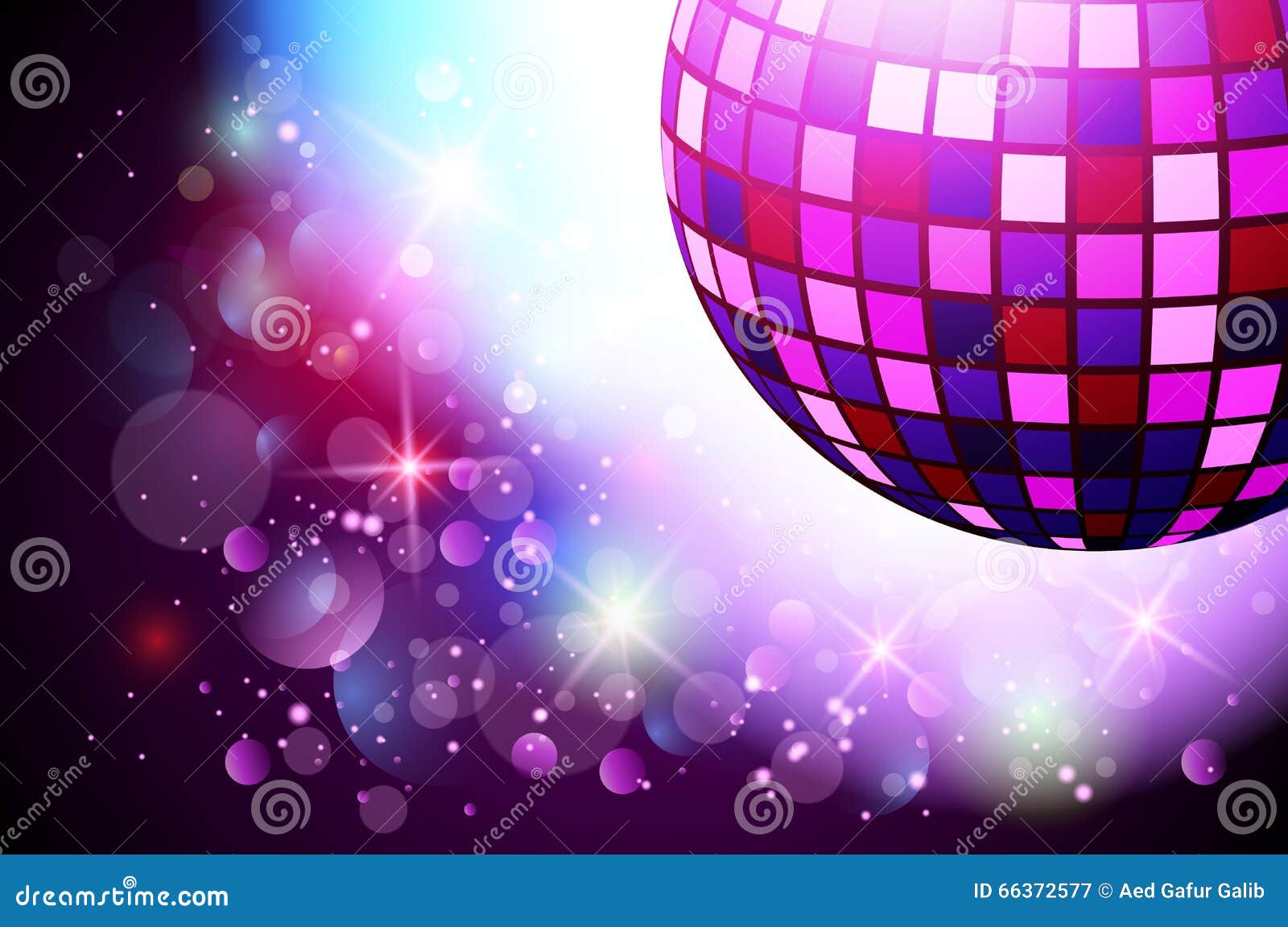 Sparkling Disco Ball. Night Party Stock Vector - Illustration of happy ...