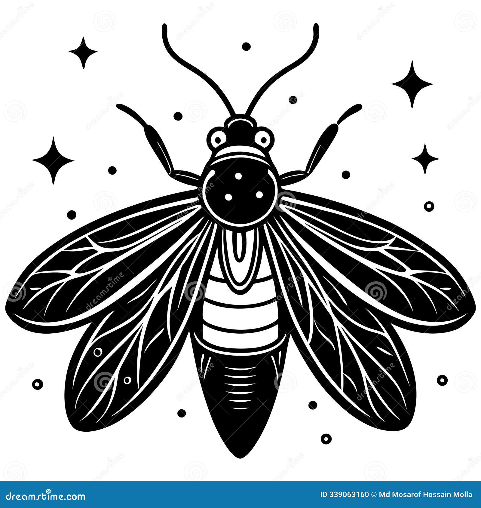 Sparkling Firefly Vector Illustrations: Nature S Nightlight Stock ...