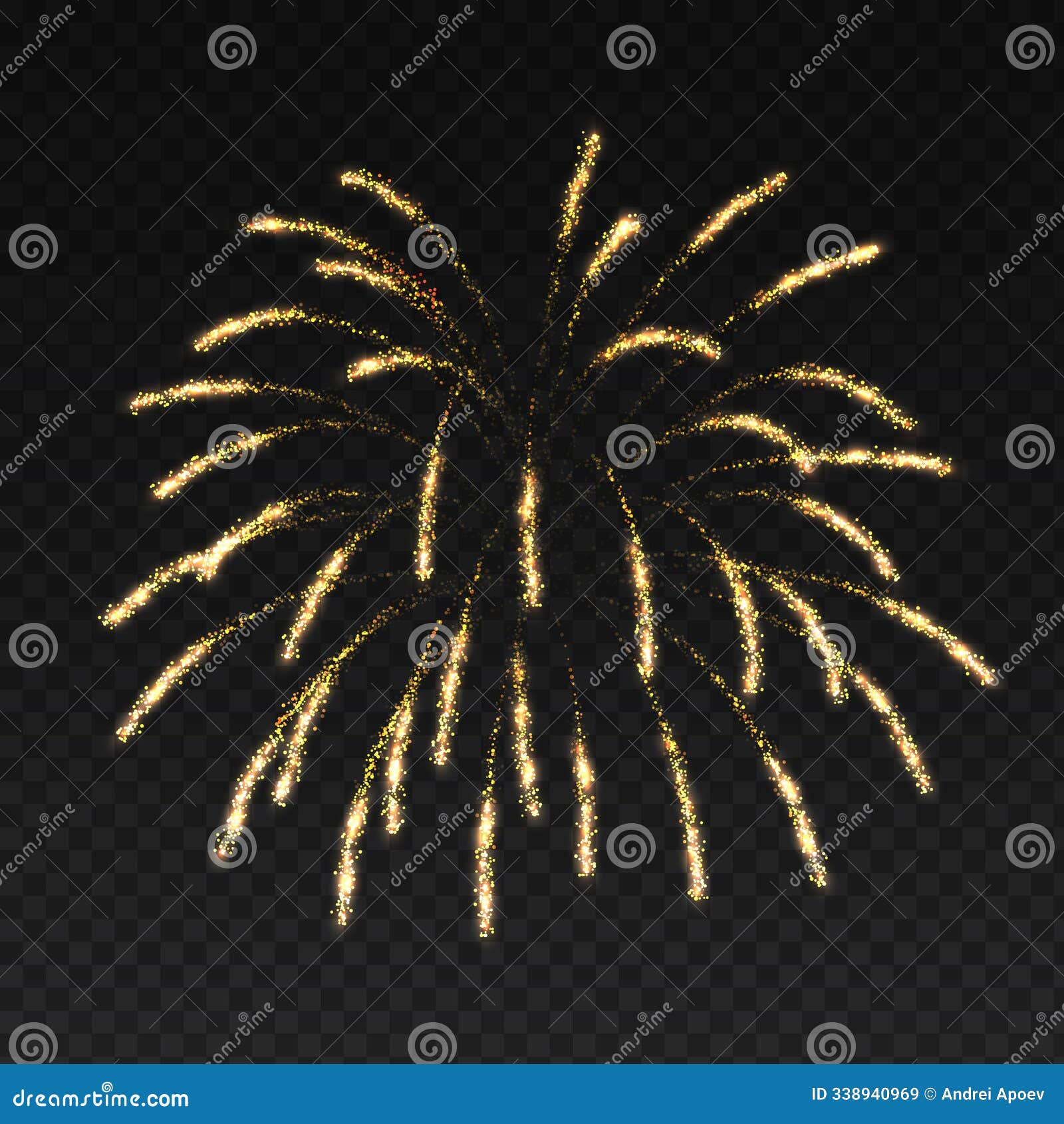 Sparkling Firework Palm Shape Realistic Vector Illustration Stock ...