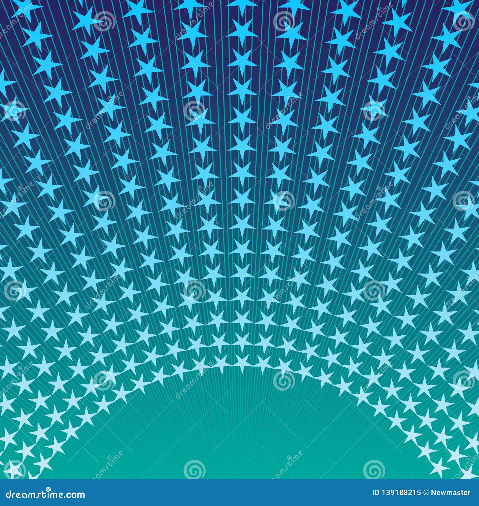 Sparkling Frame with Rays and Blue Gradient Stars and Place for Text ...