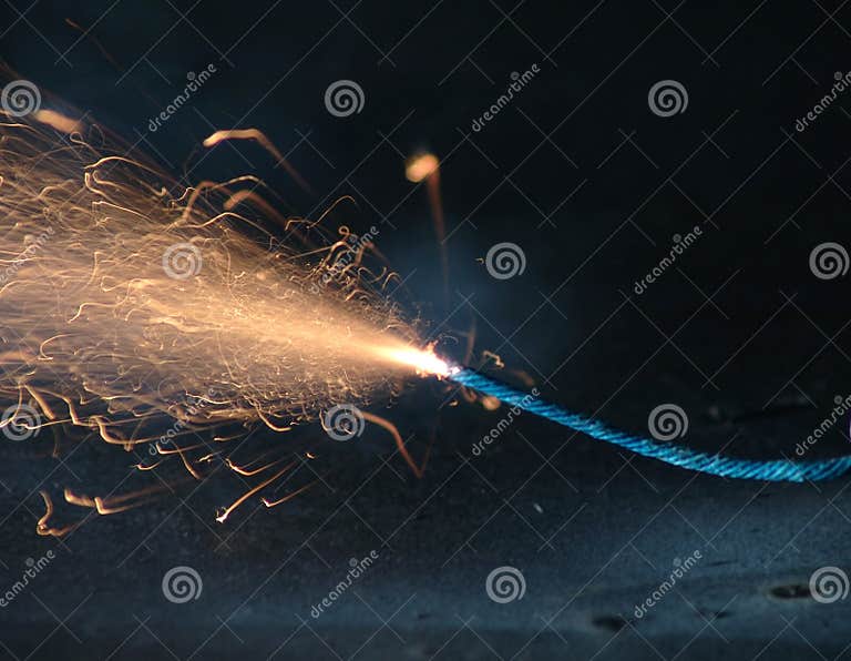 Sparkling fuse burnout stock image. Image of bomb, train - 46755