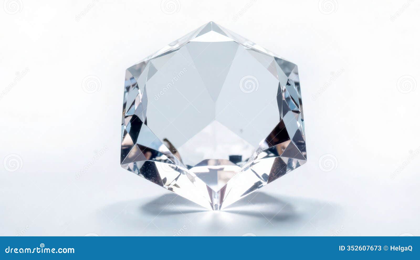 Sparkling Geometric Crystal with Multi-faceted Design Stock ...