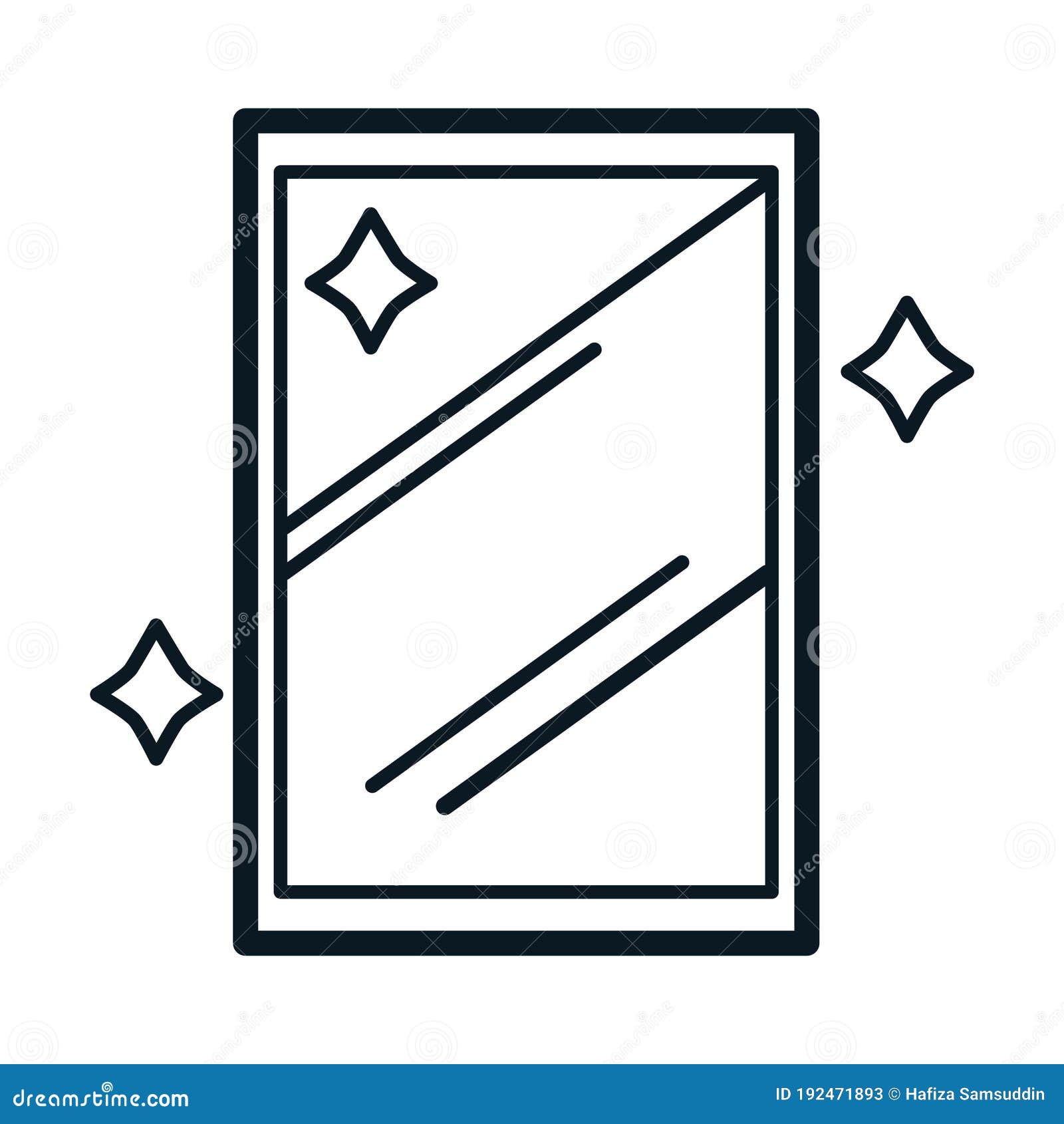 Sparkling Glass Window. Vector Illustration Decorative Design Stock ...