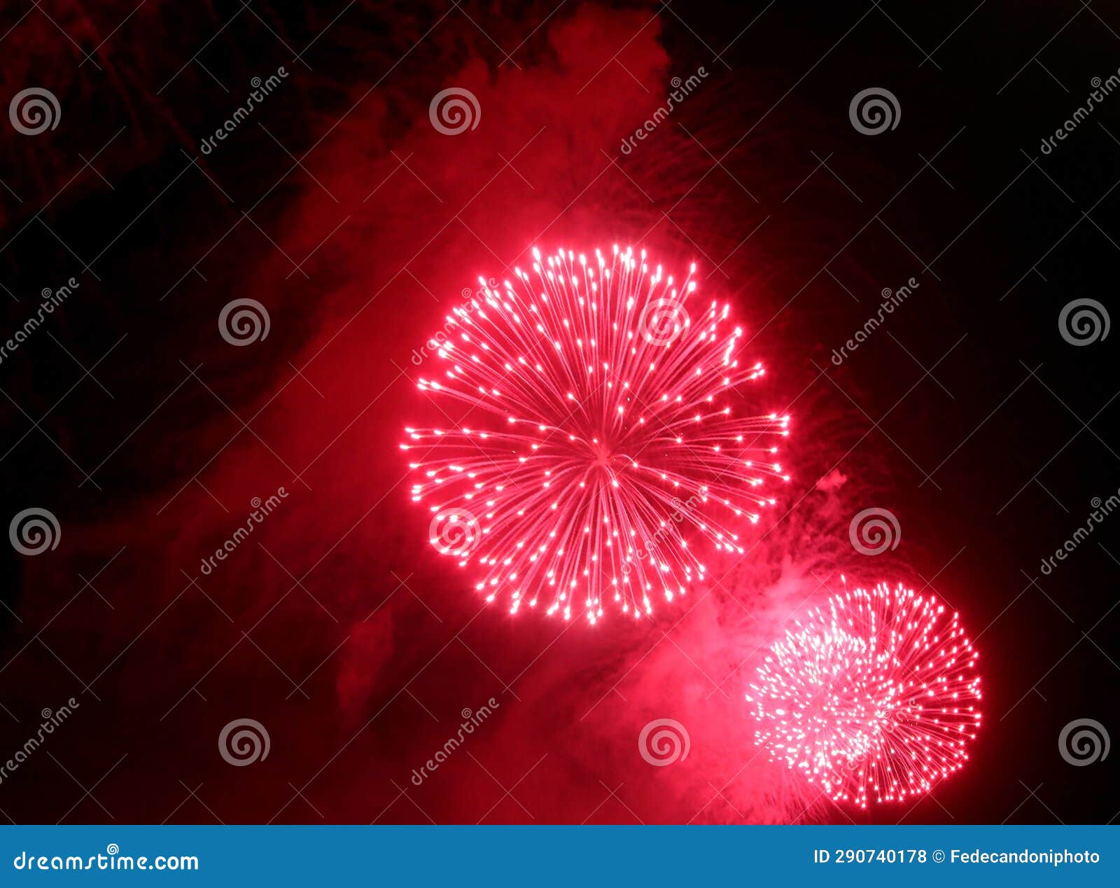 Sparkling Glittering Fireworks Exploded in the Sky during the ...