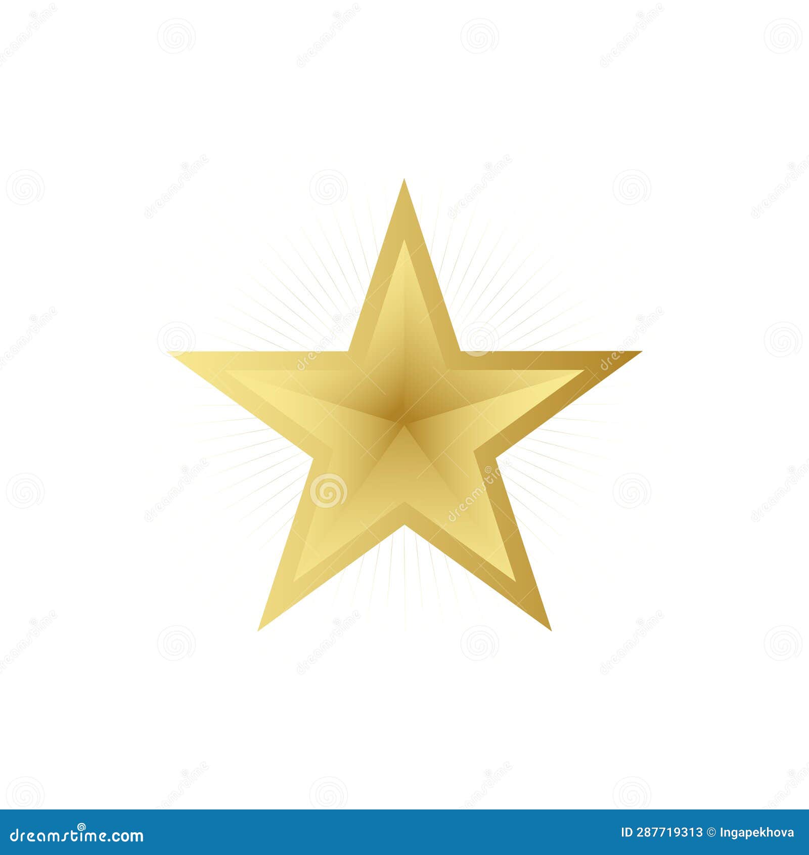 Sparkling Gold Star Vector Image Stock Vector - Illustration of luxury ...