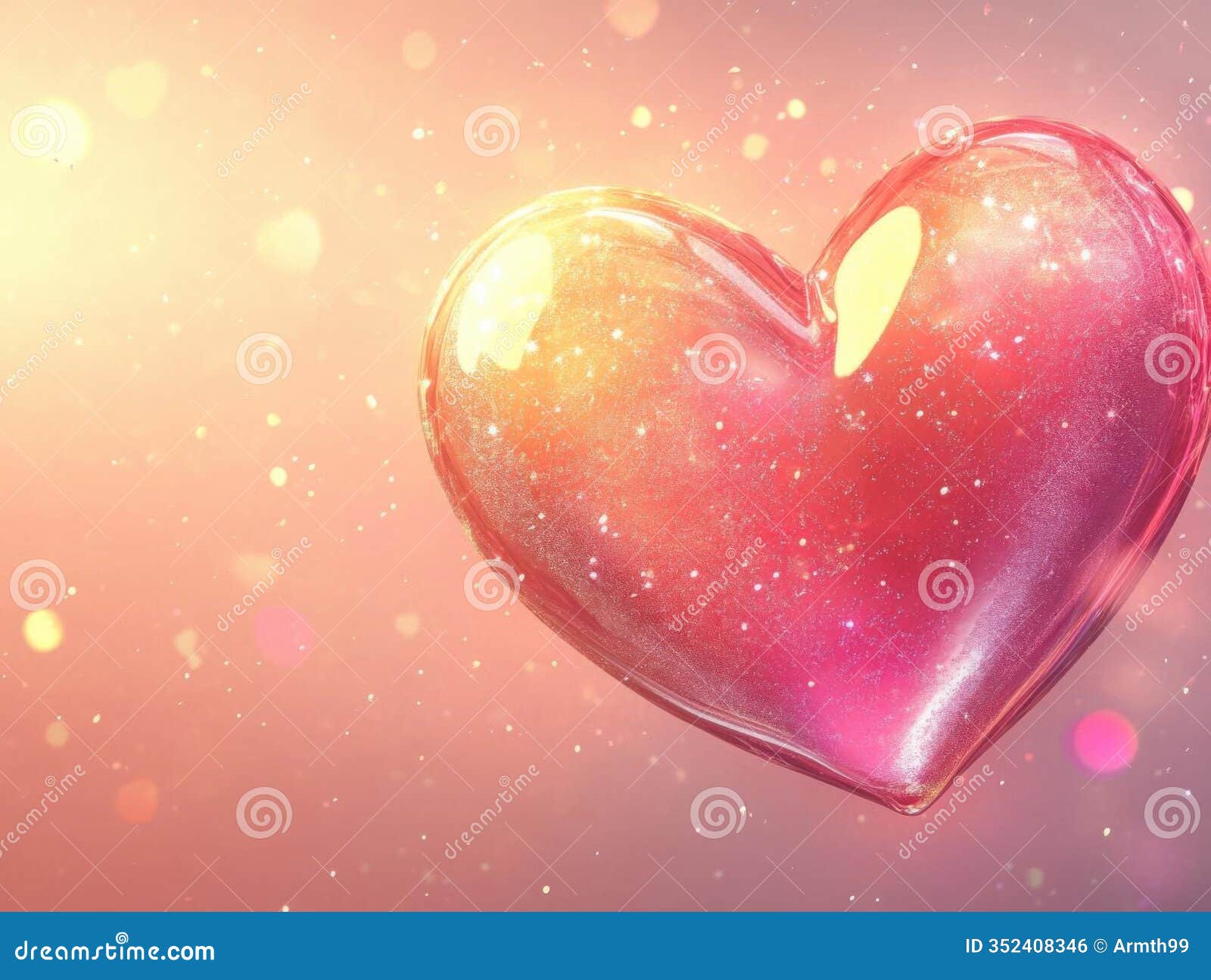 Sparkling Heart, a Symbol of Love and Passion Stock Illustration ...