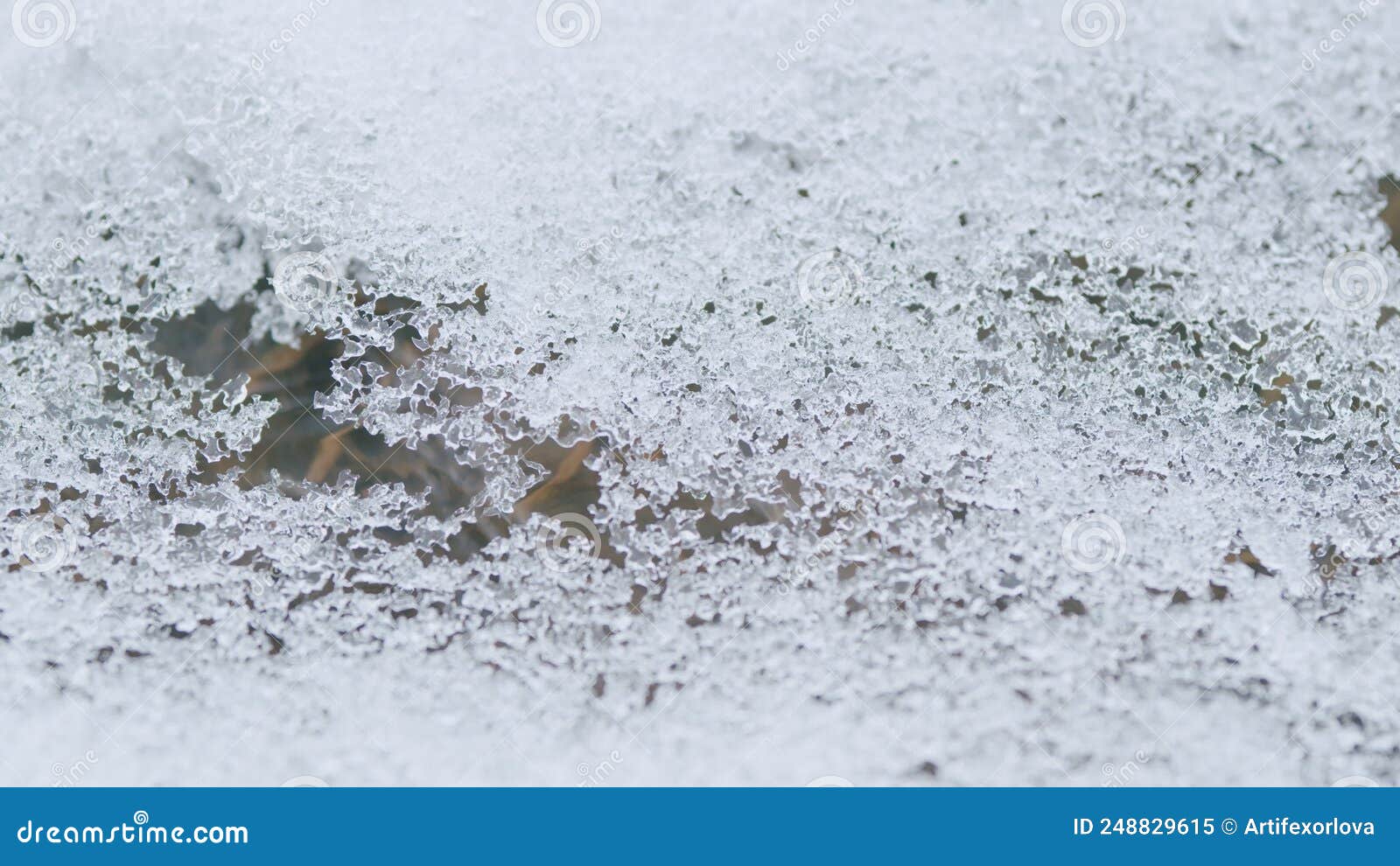 Sparkling Ice and Water Stream Spring Nature Background. Stock Video ...