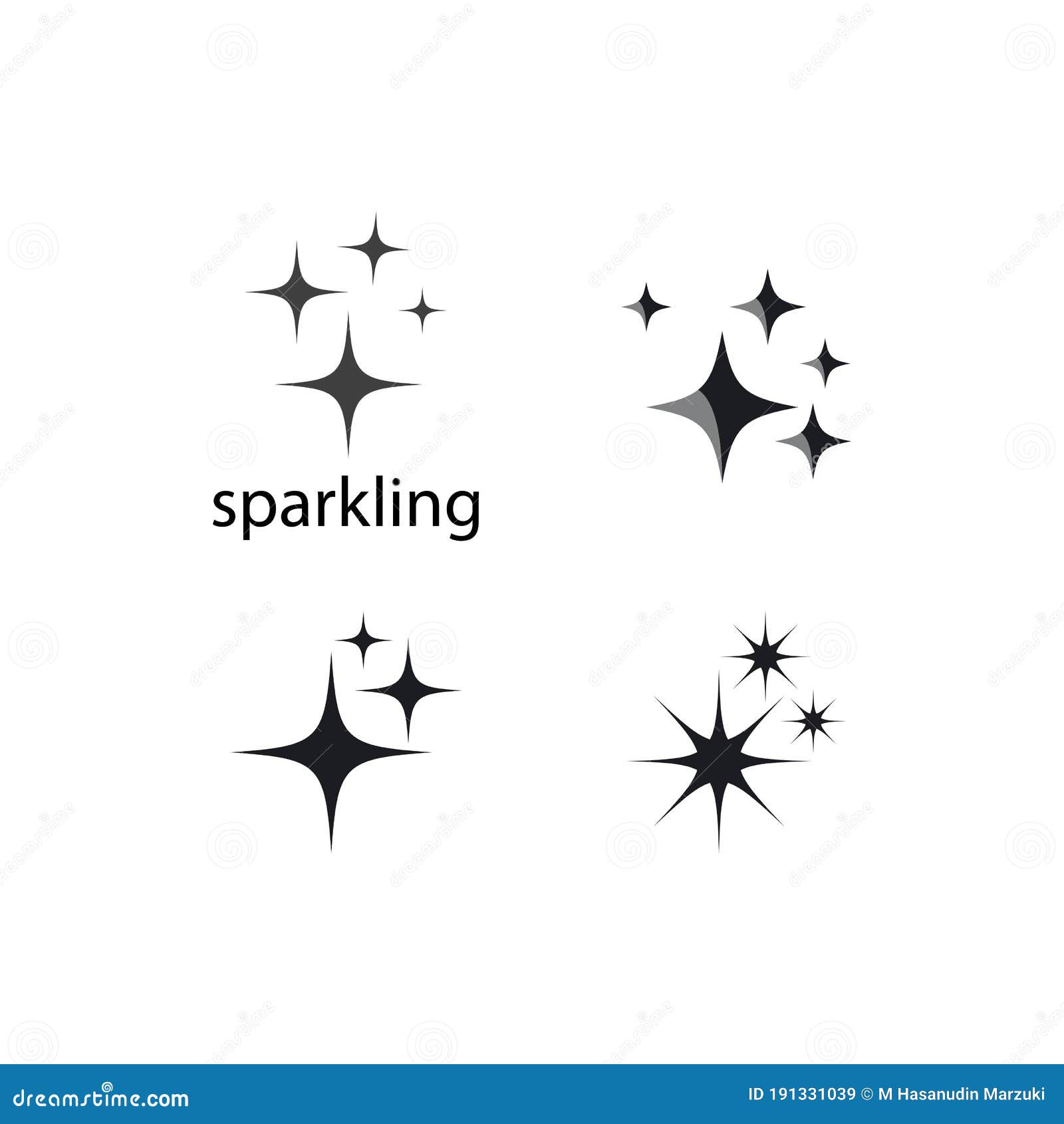 Sparkling icon template stock vector. Illustration of abstract - 191331039