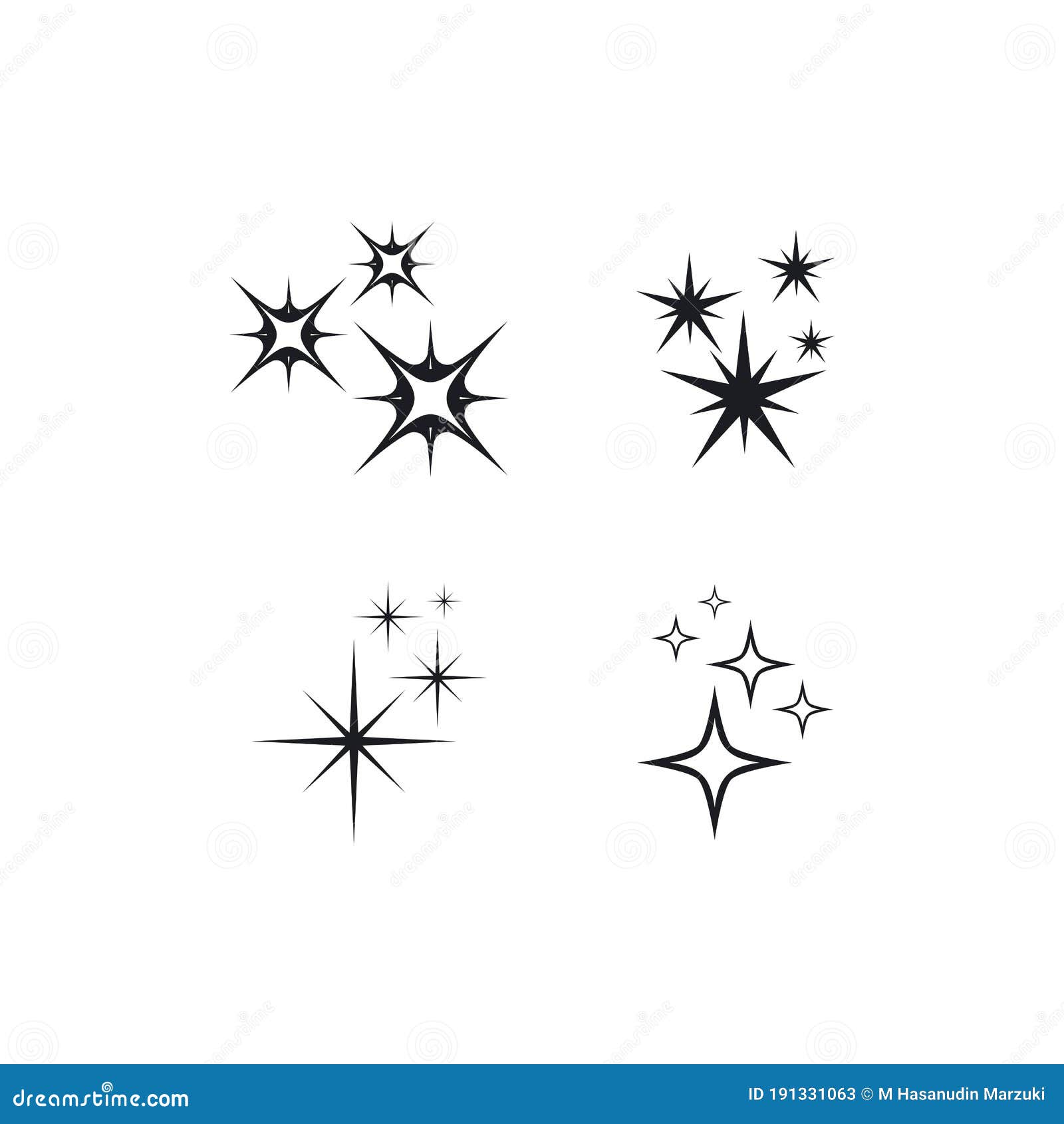 Sparkling icon template stock vector. Illustration of graphic - 191331063