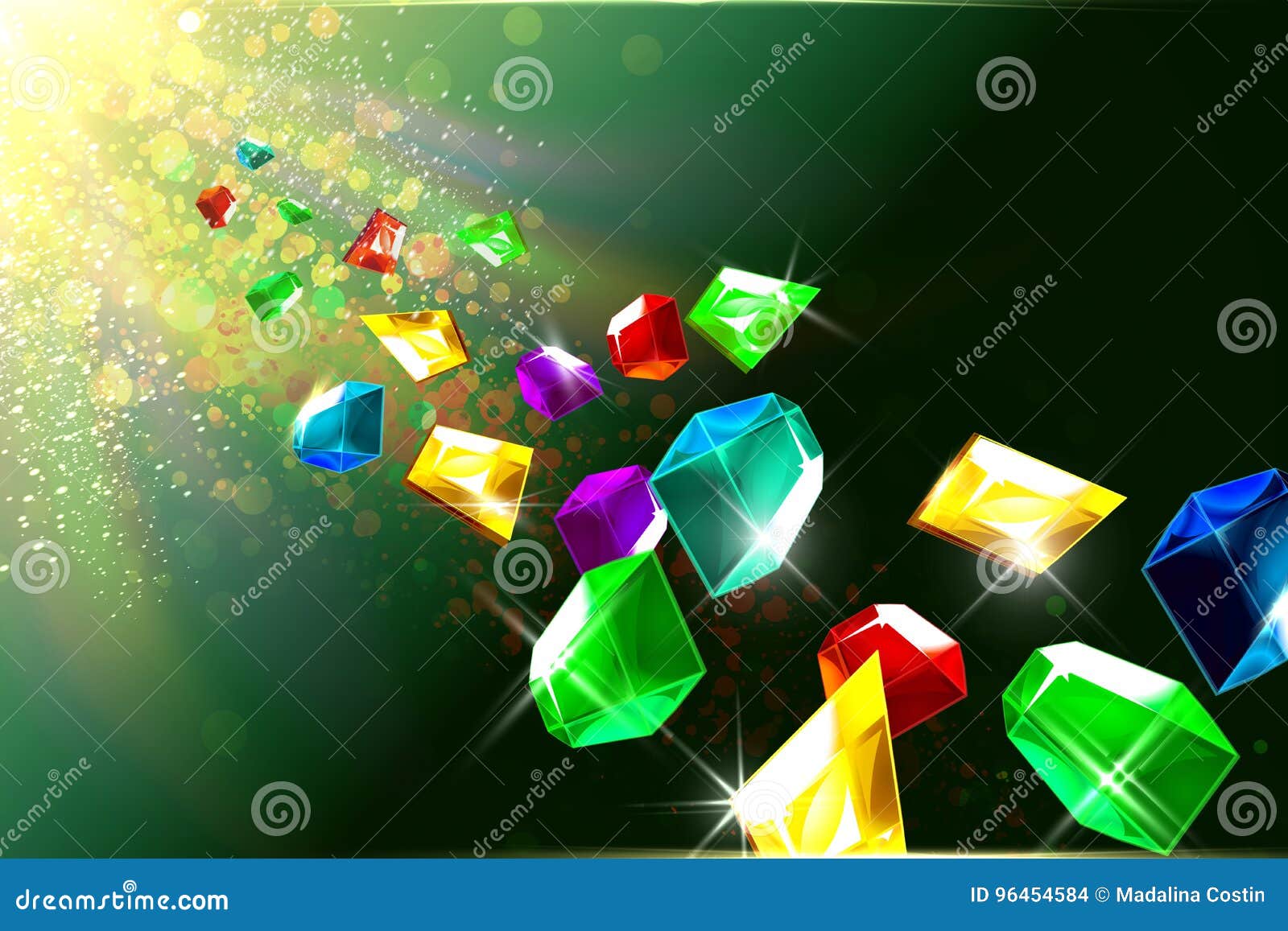 Floating Amethyst Crystals In Starry Night Sky Stock Image ...