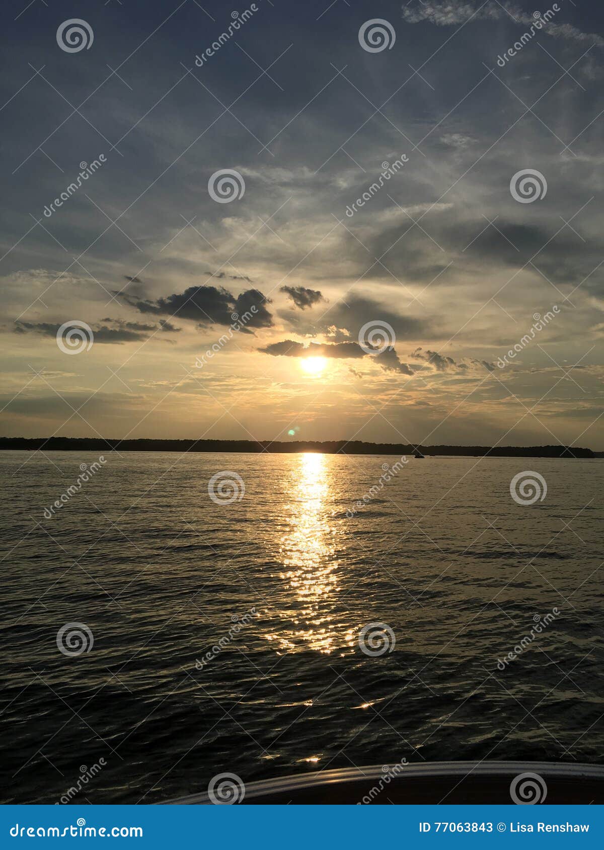 Sparkling Lake at sunset stock image. Image of sunset - 77063843