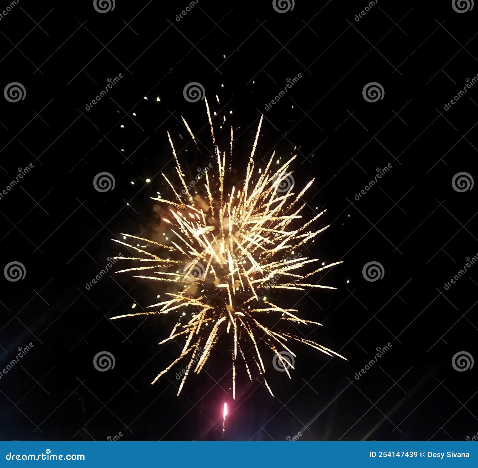 Golden fireworks flash stock image. Image of event, adorn - 254147439
