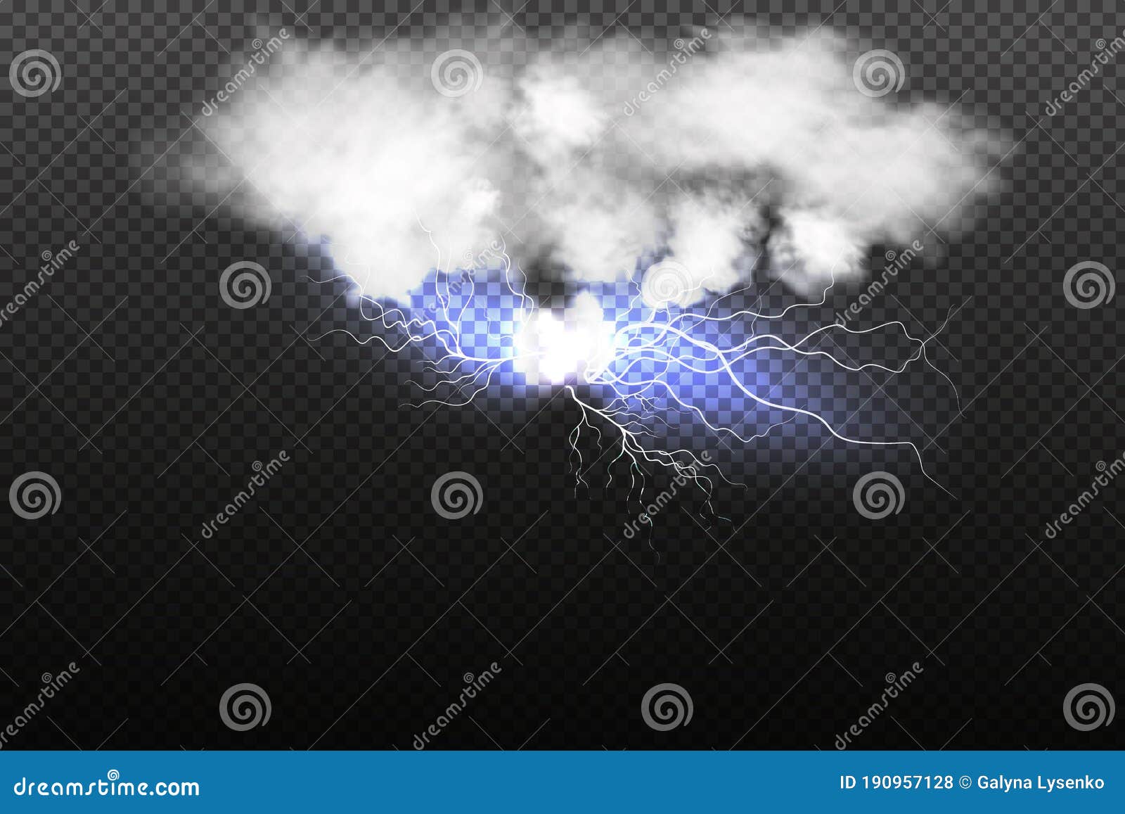 Sparkling Lightning on Black Background.Bright Lighting Effects Stock ...