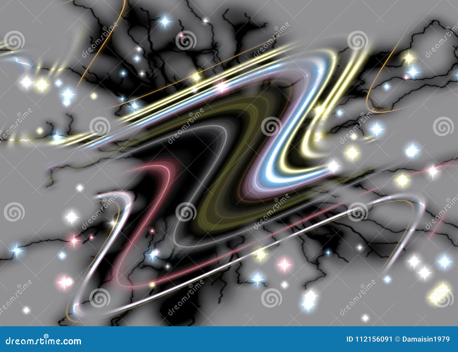 Sparkling Lines and Star Lights, Blurred Creative Design Stock ...