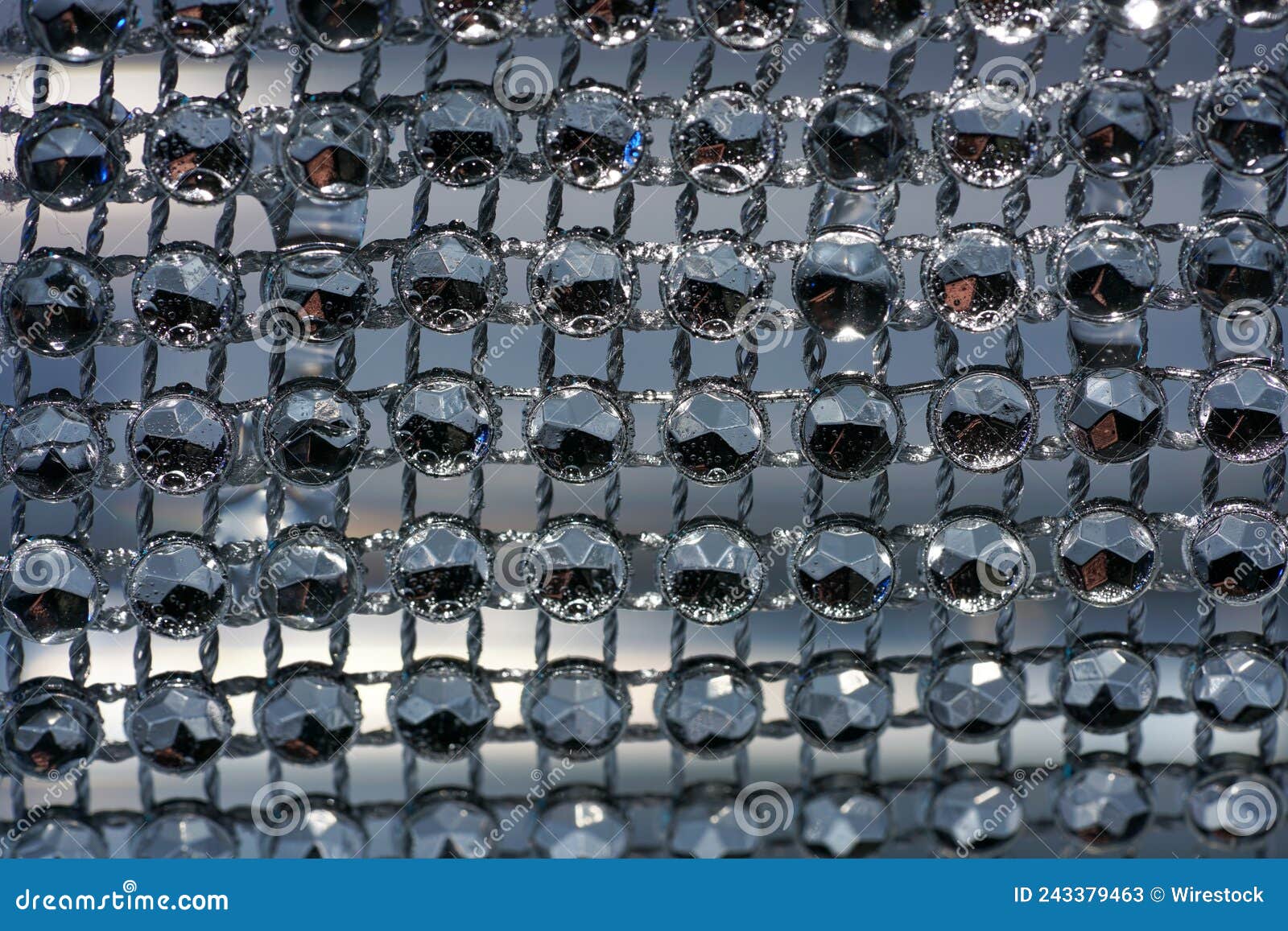 Sparkling Metallic Silver Crystals in a Row Stock Image - Image of ...