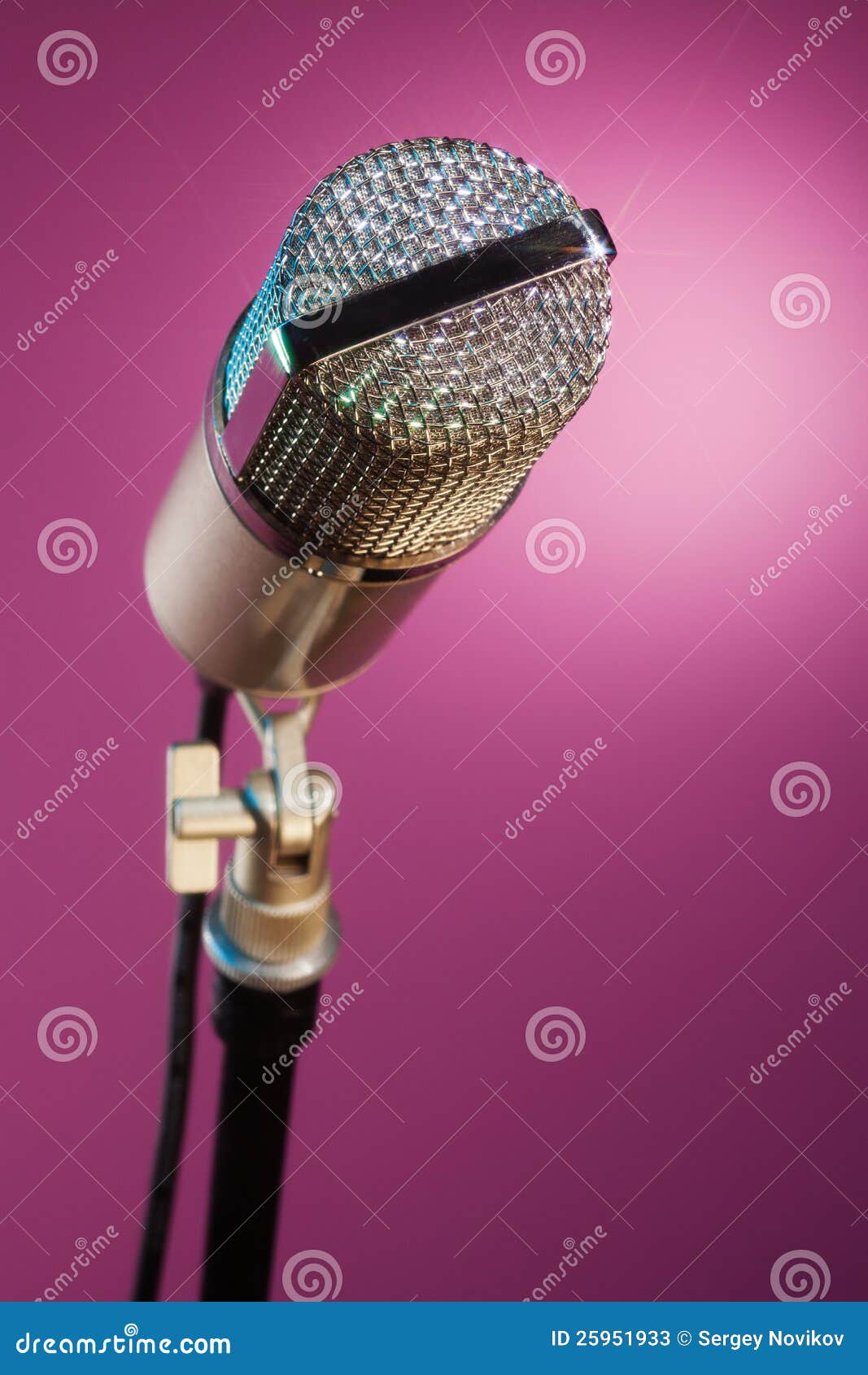 Sparkling Microphone Waiting for Star Stock Image - Image of equipment ...