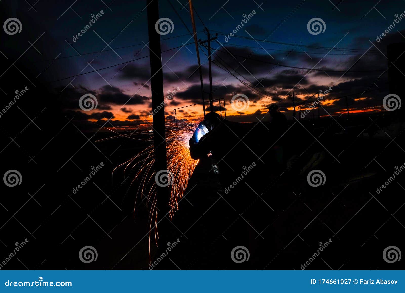 Sparkling at Night, Sunset Time Editorial Photography - Image of ...