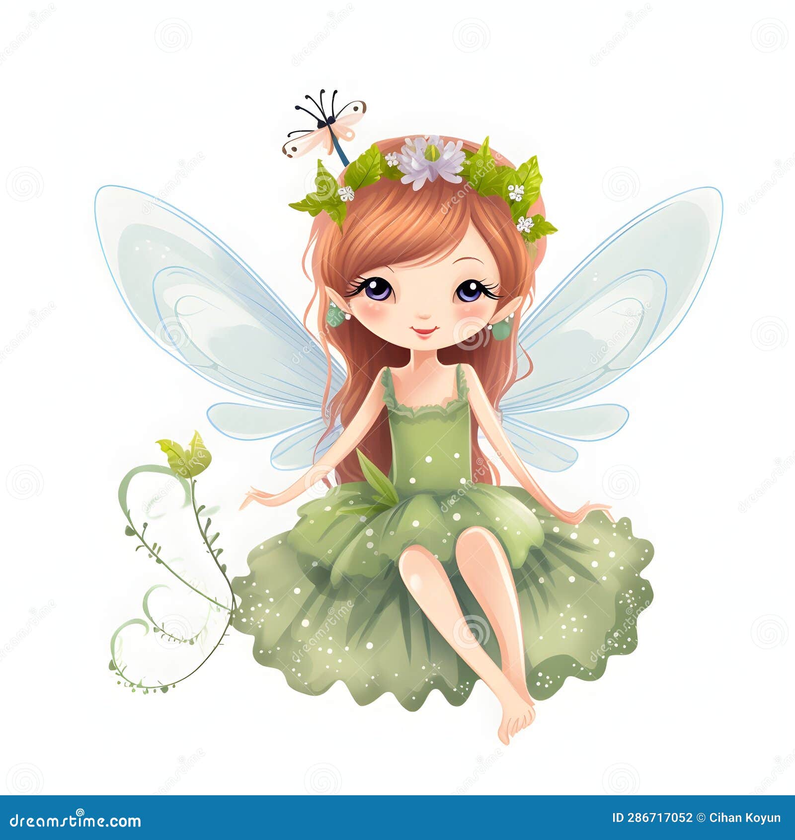 Sparkling nighttime sprite stock illustration. Illustration of woman ...