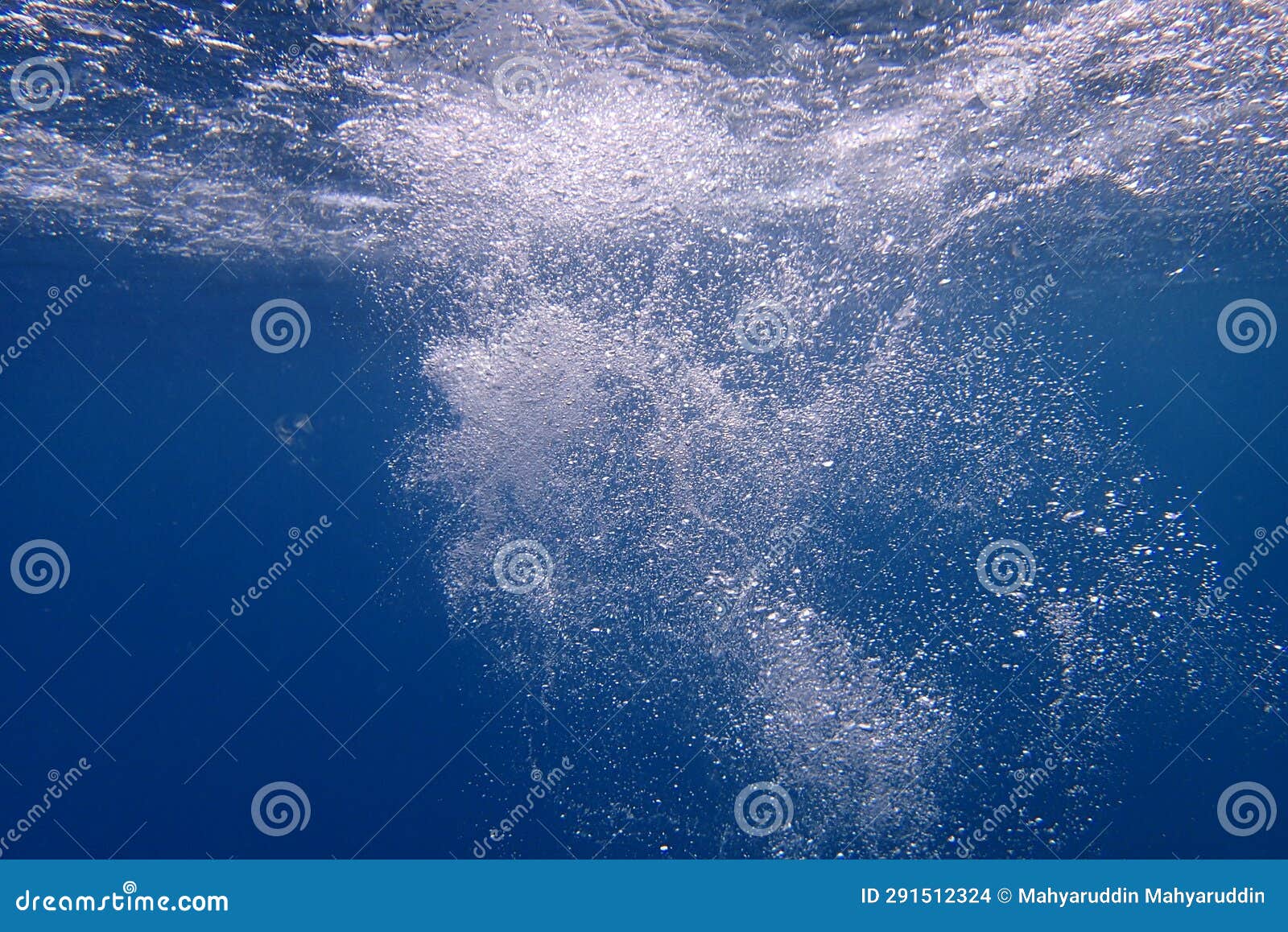 Sparkling Ocean from Underwater Texture for Background Stock Photo ...