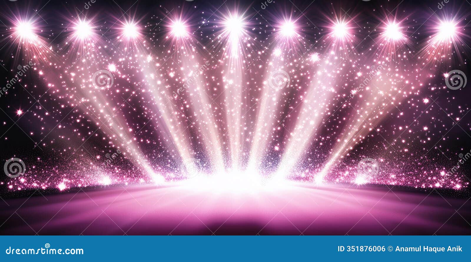 Sparkling Pink Stage Lights Glittering Show Background Stock ...
