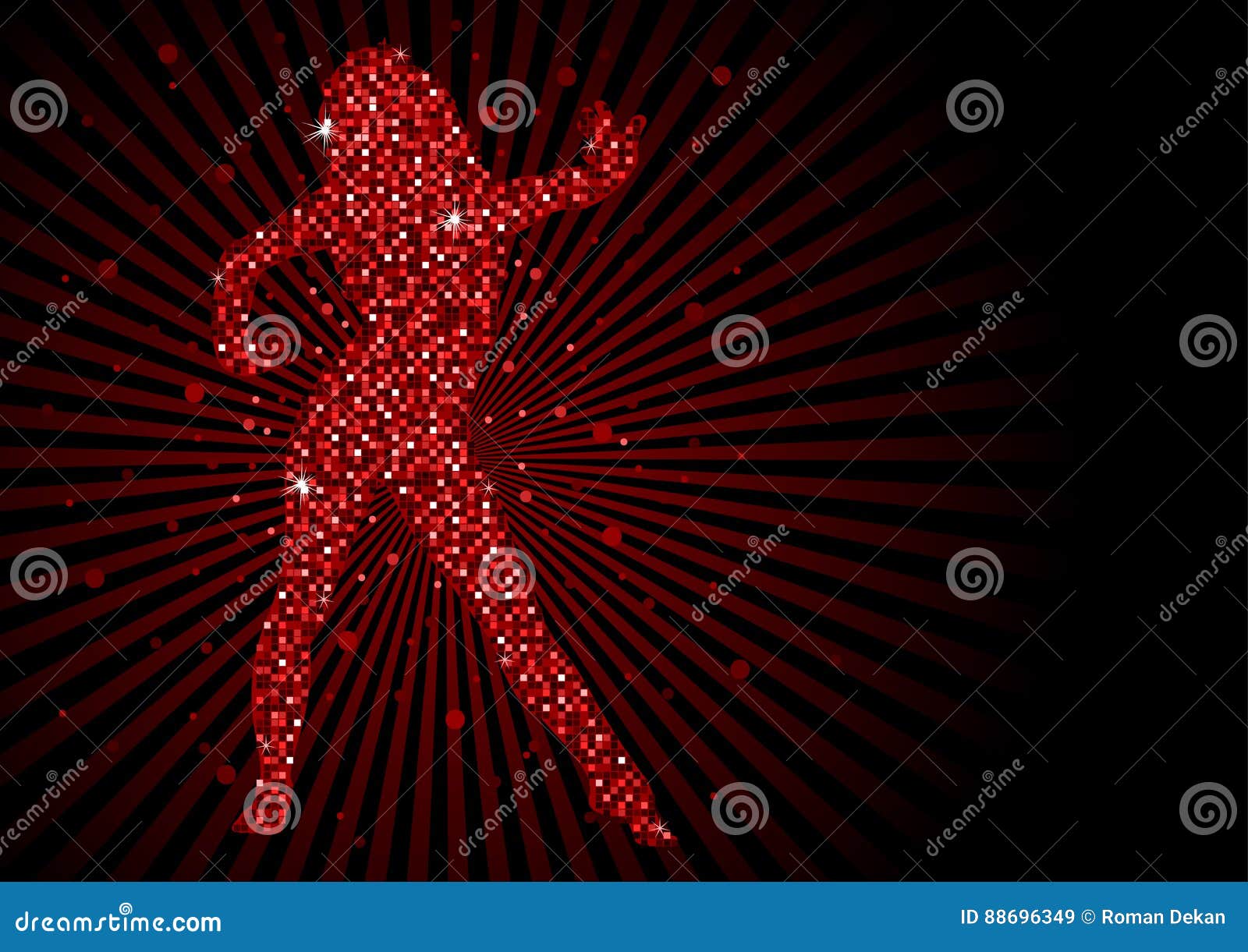 Sparkling Pixels Dancing Woman Stock Vector - Illustration of dancer ...