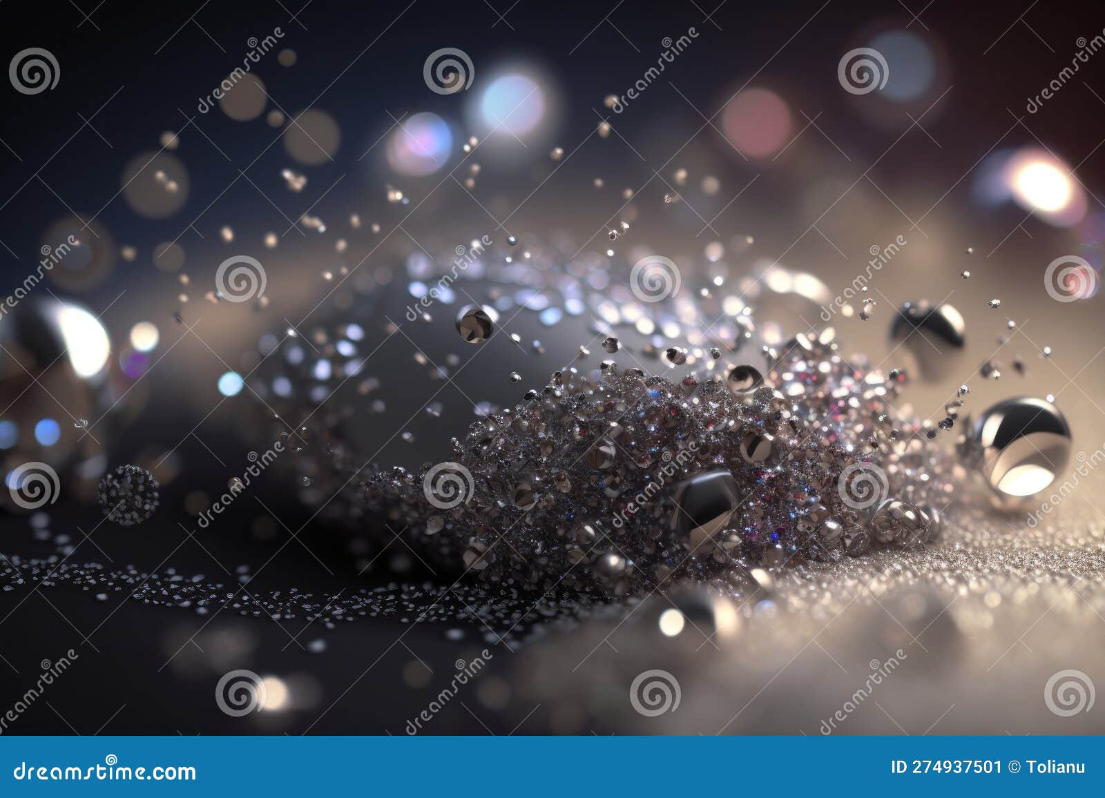 Sparkling Platinum And Pewter Defocused Background Stock Photo ...