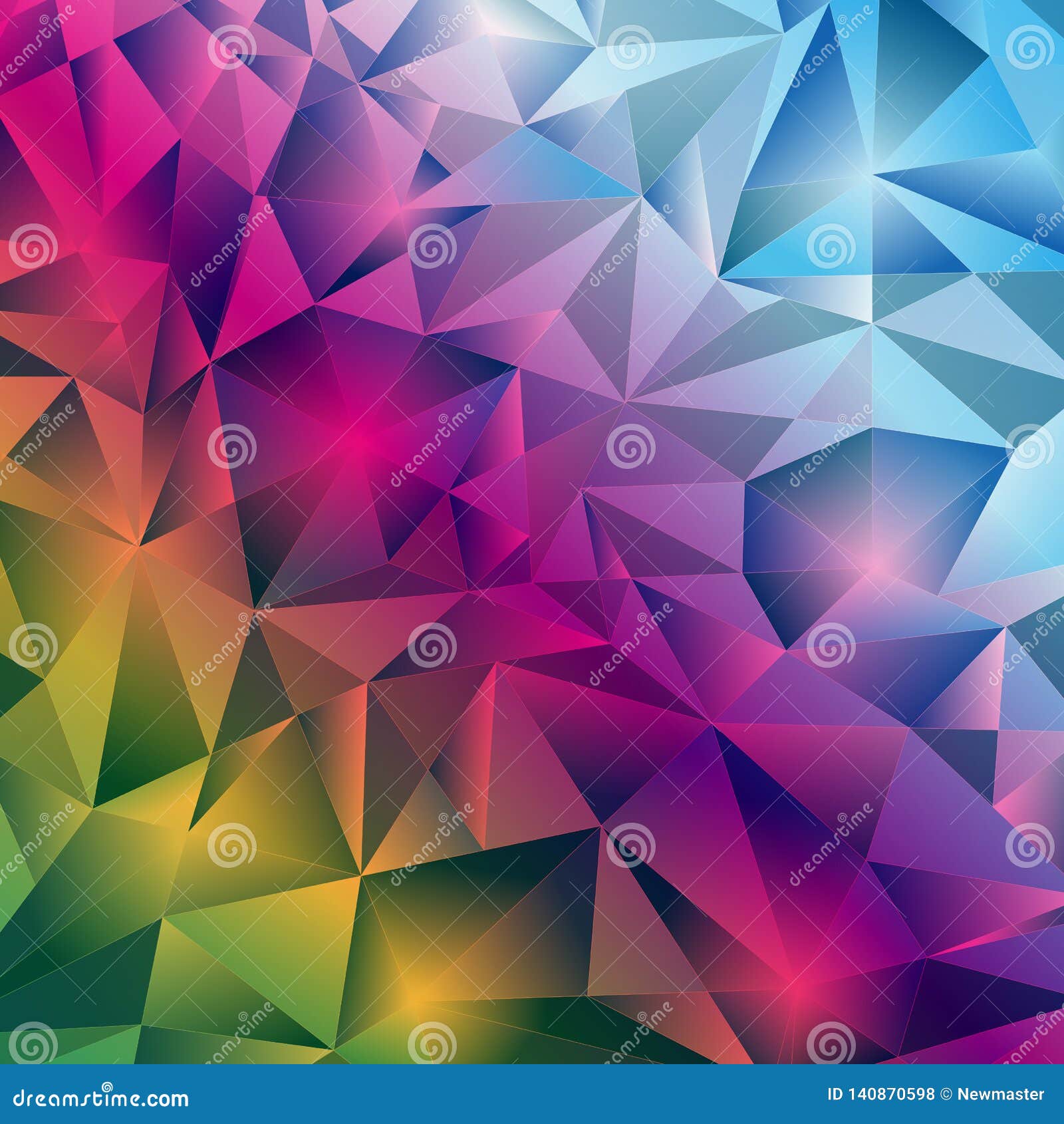 Raindow Pattern of Ice Gradient Crystals Stock Vector - Illustration of ...