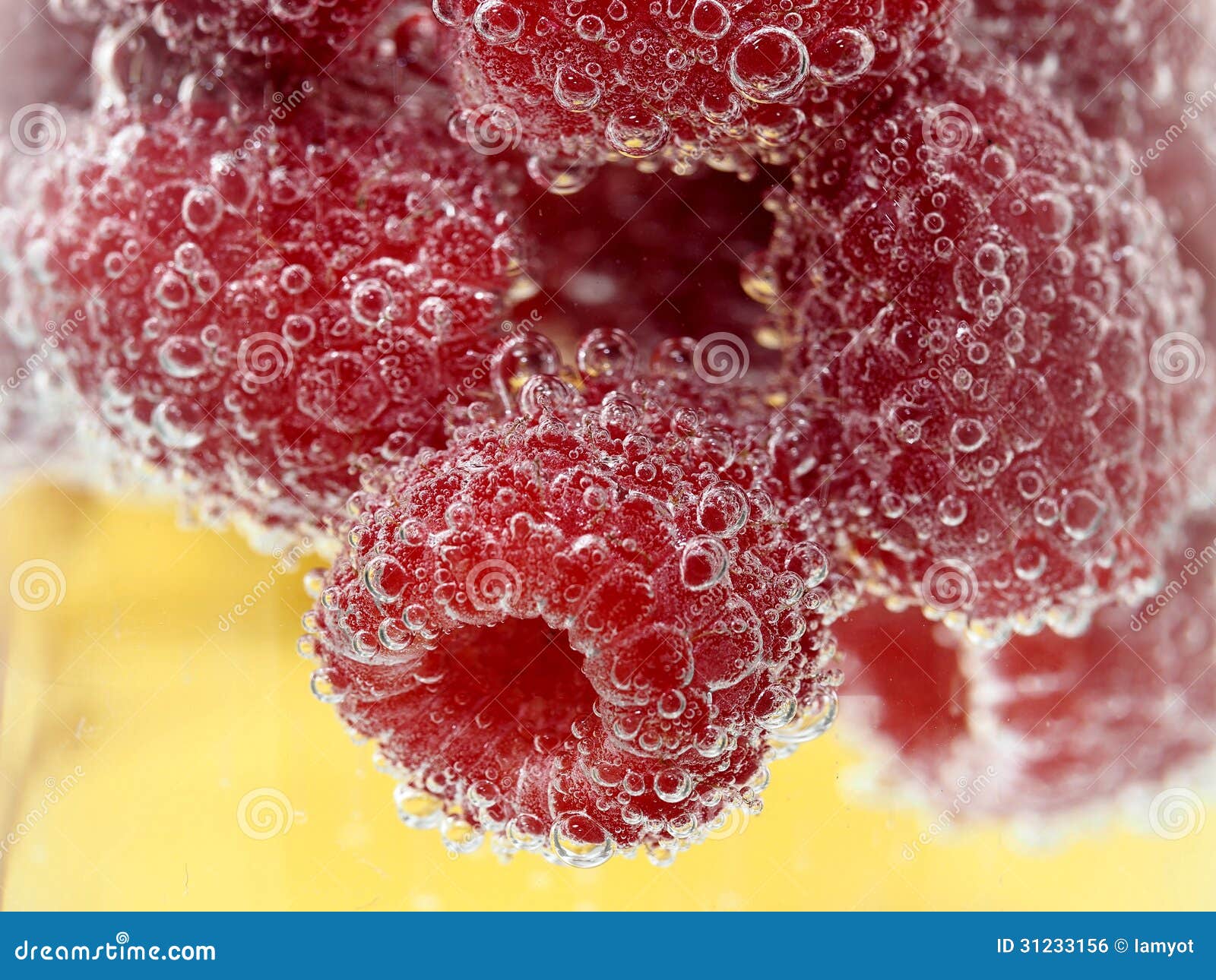 Sparkling raspberry stock photo. Image of closeup, macro - 31233156