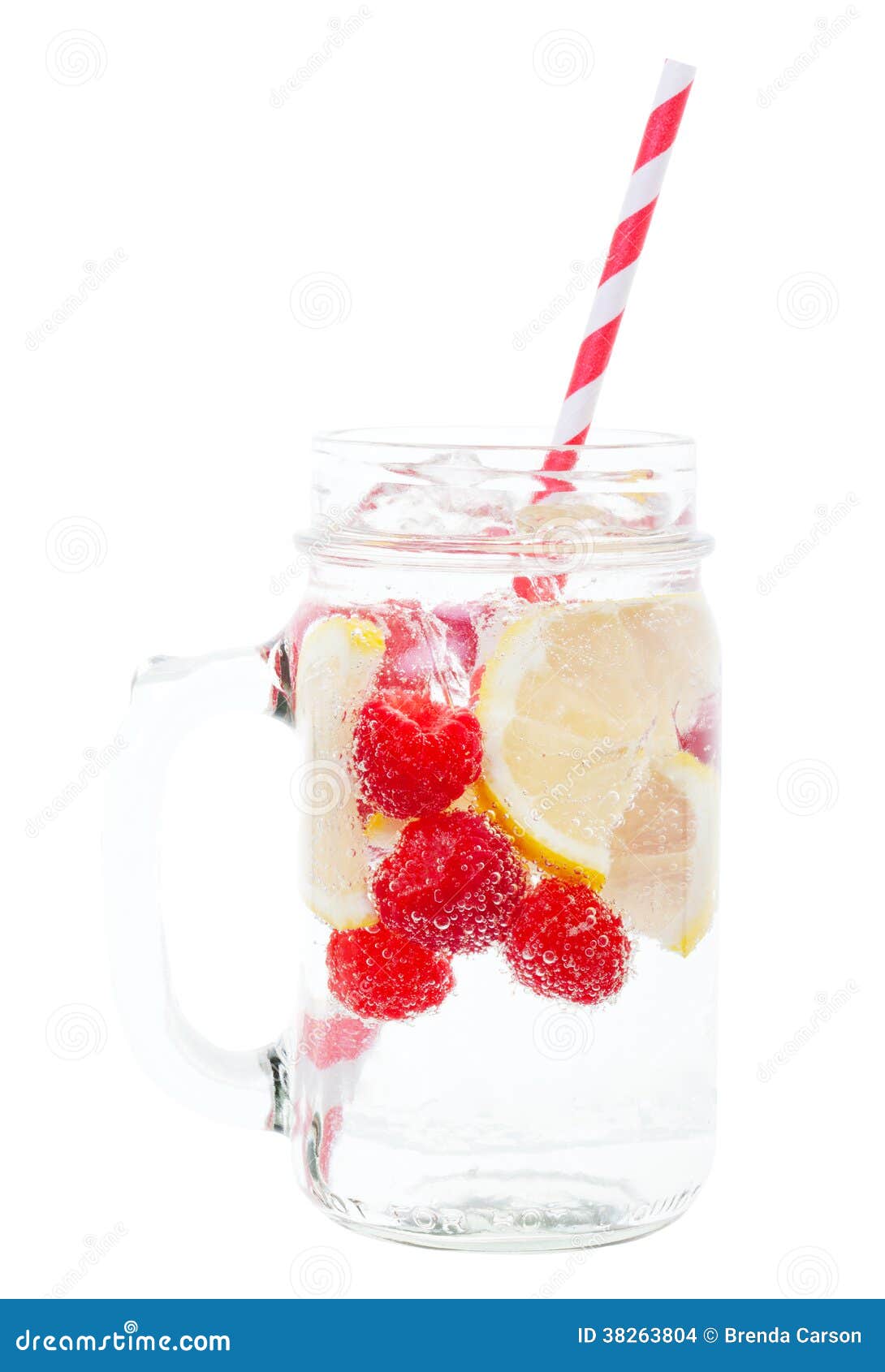 Sparkling Raspberry Lemon Water Stock Photo - Image of quenching ...