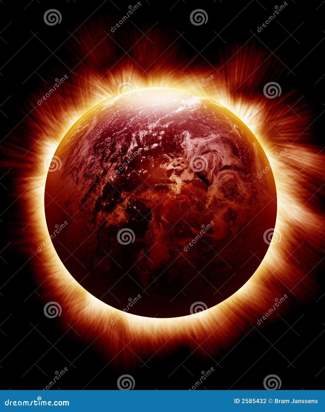 Sparkling red earth stock illustration. Illustration of solar - 2585432
