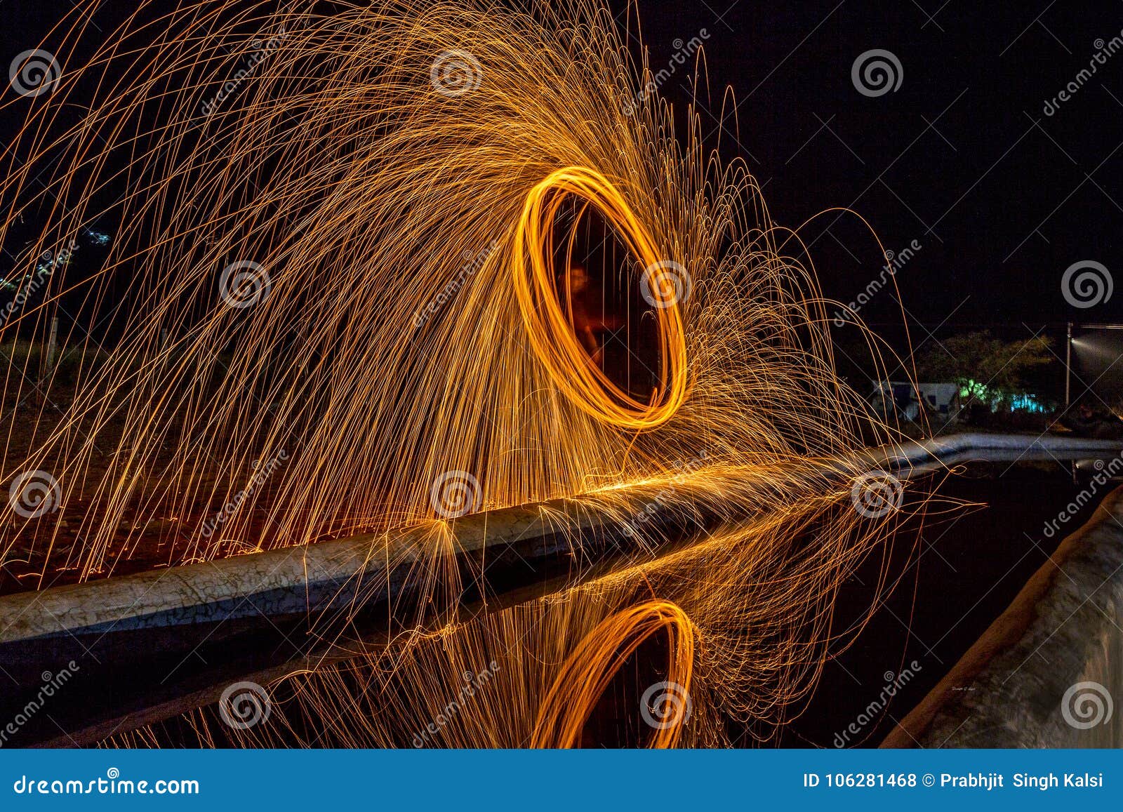 Sparkling ring of fire stock photo. Image of modern - 106281468