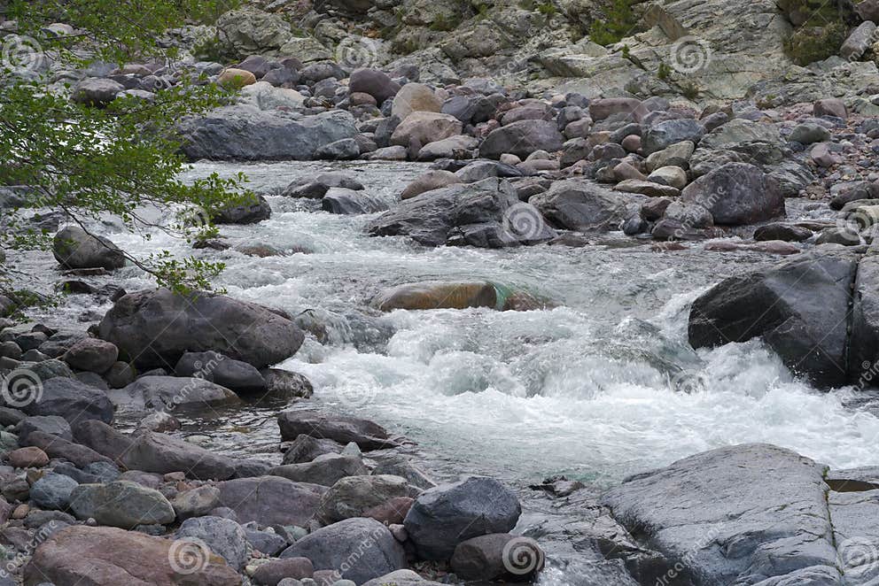 Sparkling River in the Mountain Stock Image - Image of national ...