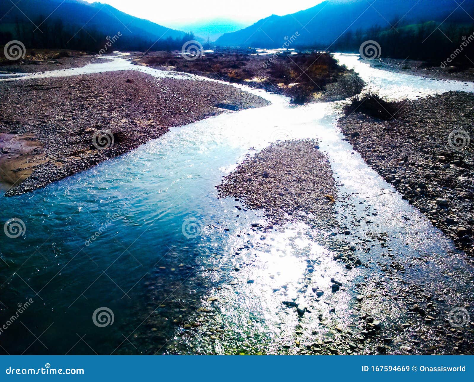 Sparkling River Water Wallpaper Stock Image | CartoonDealer.com #172394467