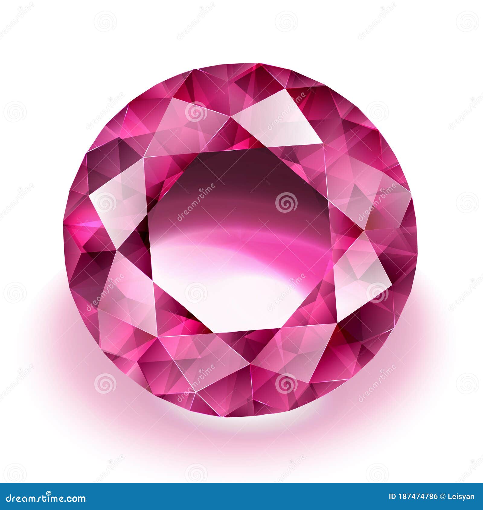 Sparkling Ruby on White Background Stock Vector - Illustration of shiny ...