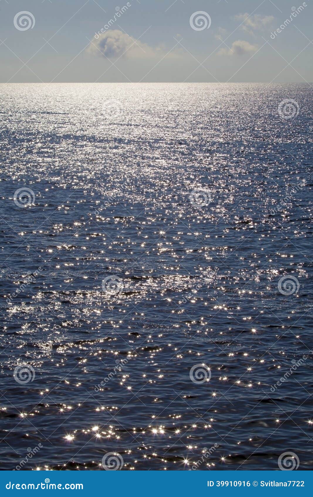Sparkling sea. stock photo. Image of silence, scene, surface - 39910916
