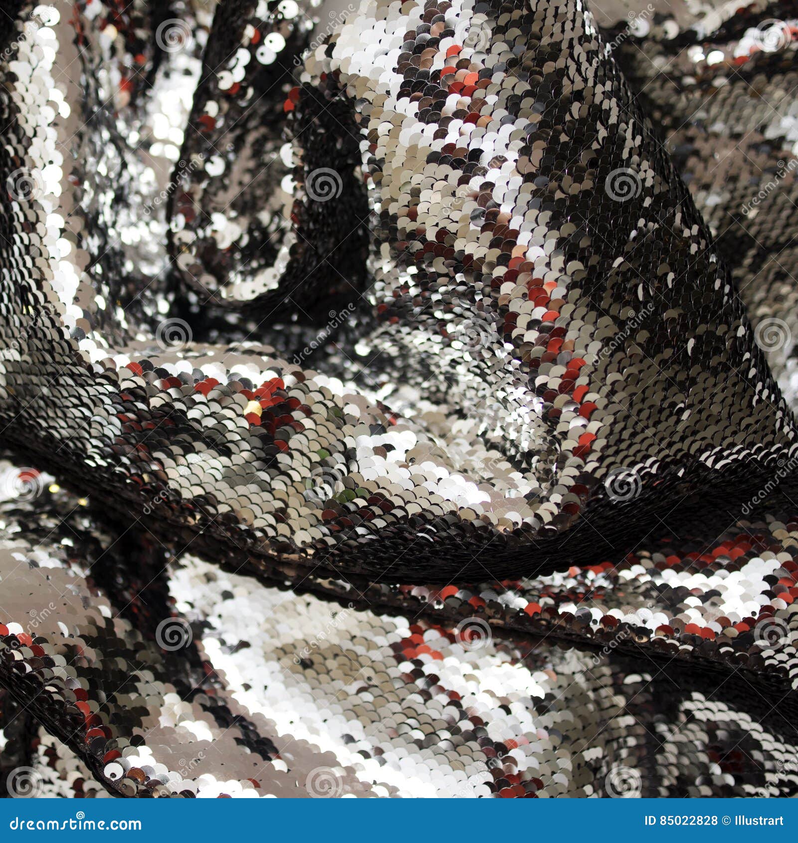 Sparkling Sequined Fabric Texture Stock Photo - Image of metallic ...