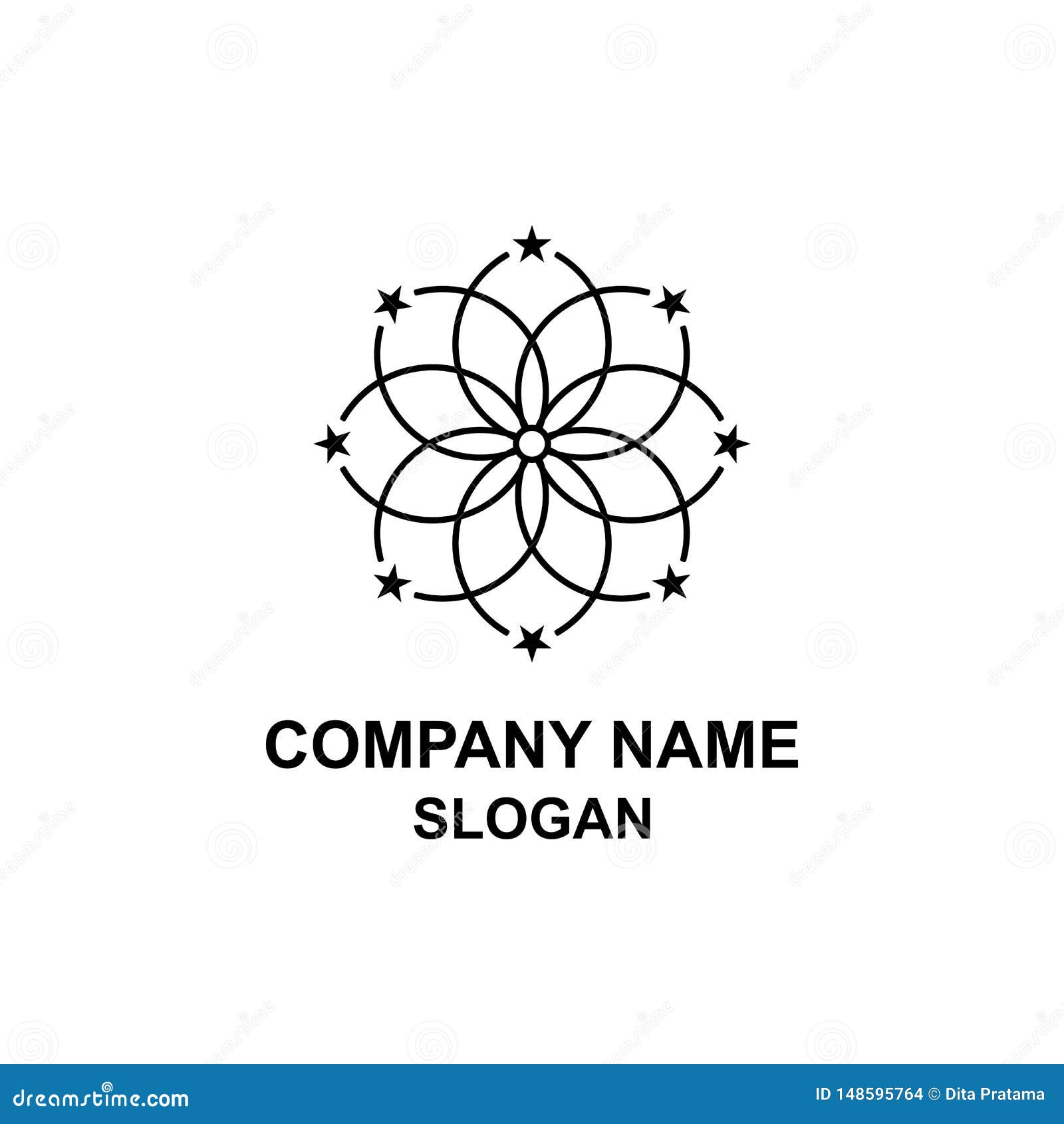 Sparkling star logo. stock illustration. Illustration of orbit - 148595764