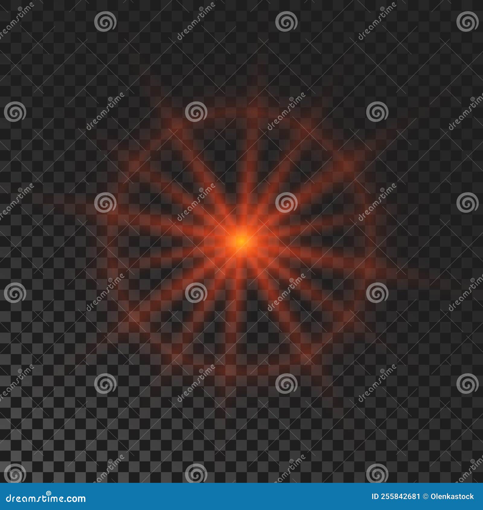 Red glowing sparkling star stock vector. Illustration of light - 255842681