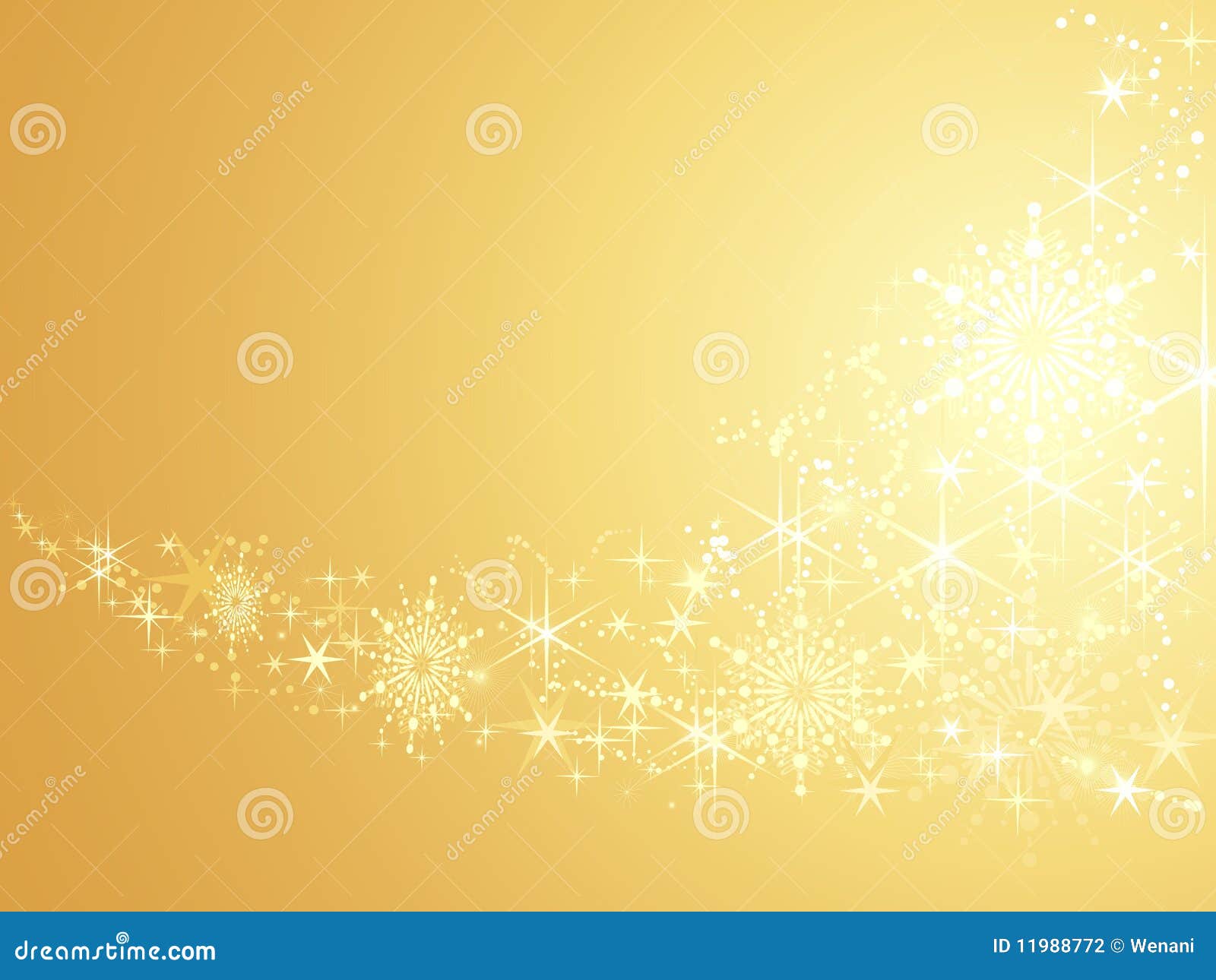 Sparkling Stars on Golden Abstract Background Stock Vector ...