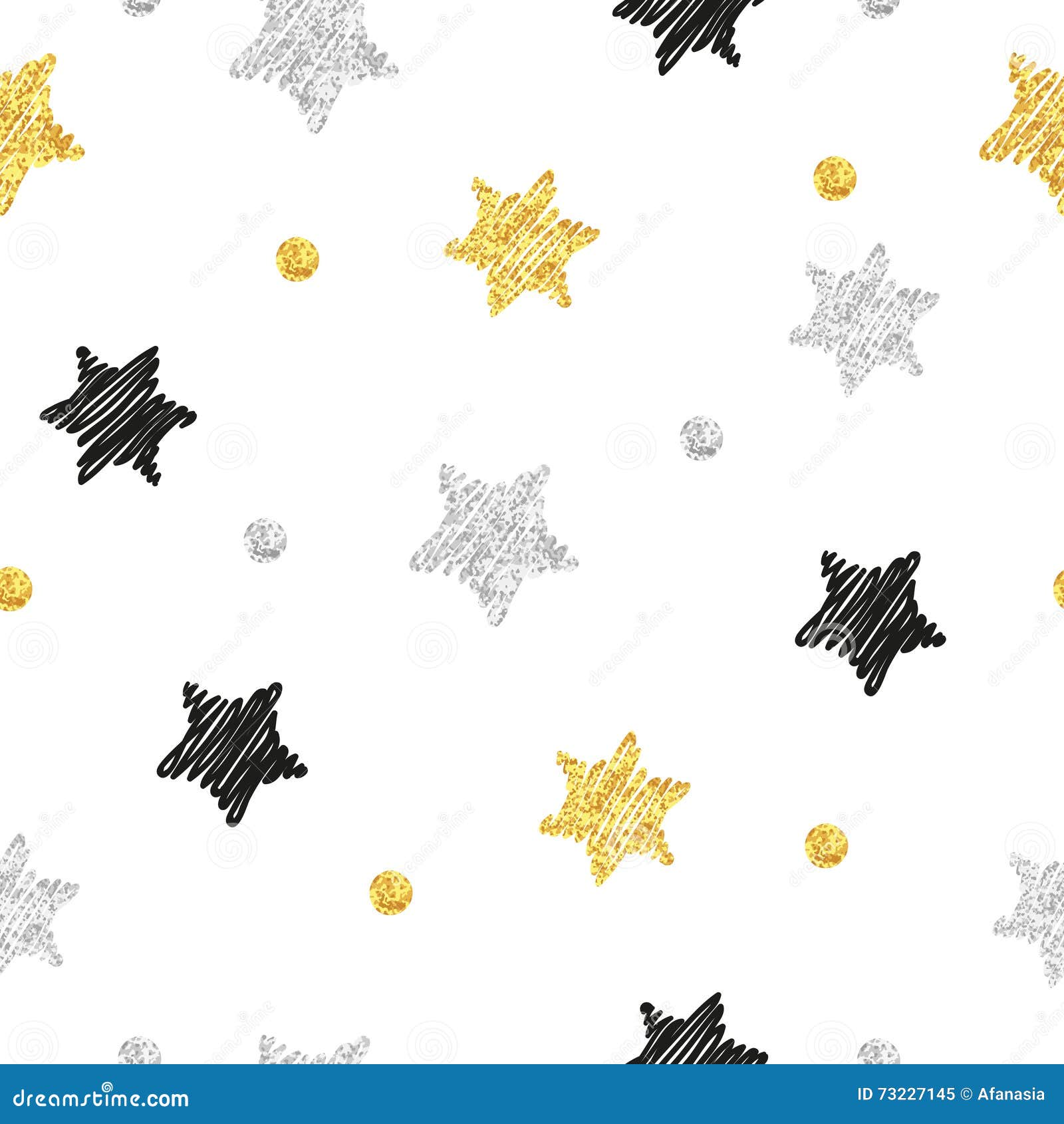 Sparkling Stars Seamless Pattern. Stock Vector - Illustration of black ...