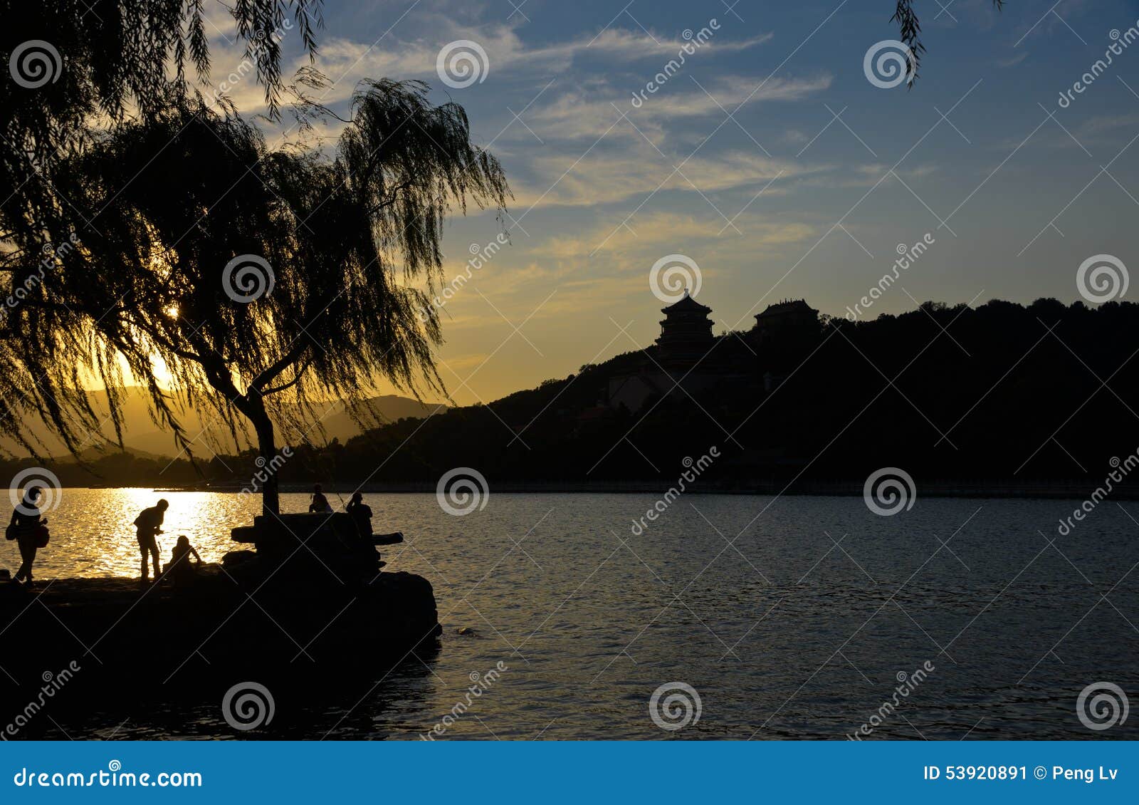 Sparkling Sunset Glow of the Summer Palace Stock Image - Image of ...
