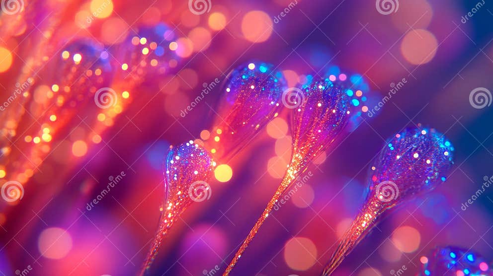 Sparkling Teardrop-Shaped Objects with Bokeh Background Stock ...