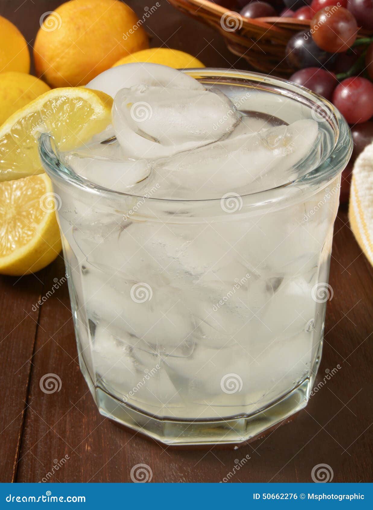 Sparkling water with lemon stock photo. Image of refreshing - 50662276
