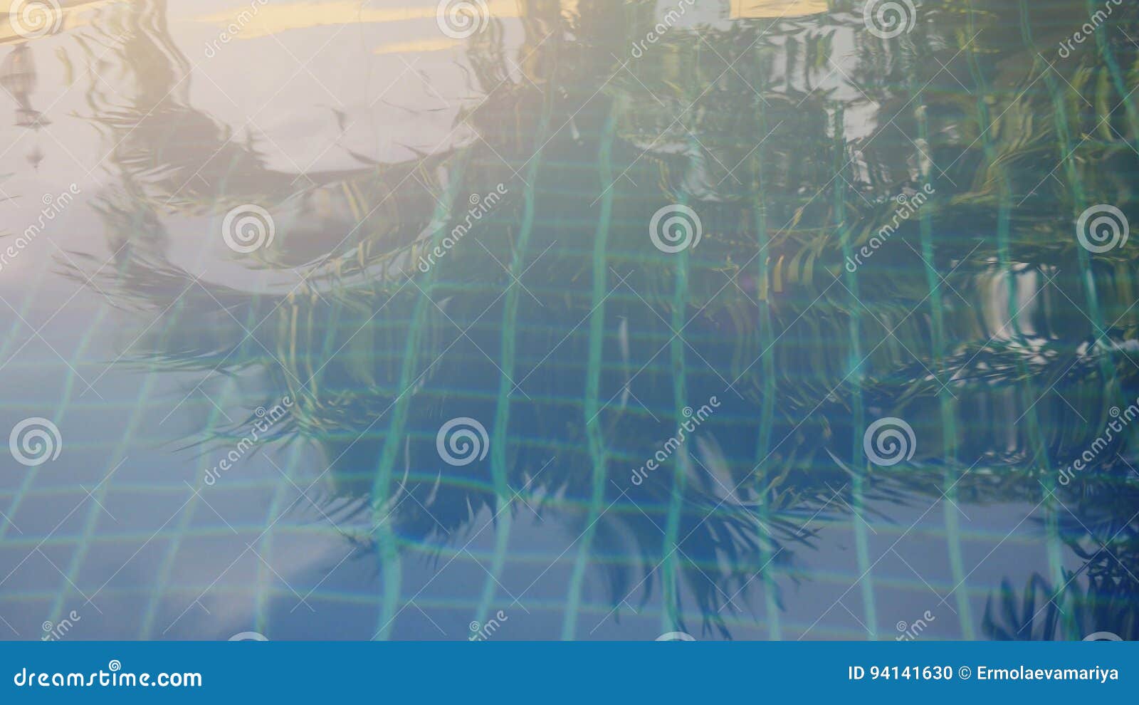 Sparkling Water Loops in Swimming Pool Stock Photo - Image of rays ...