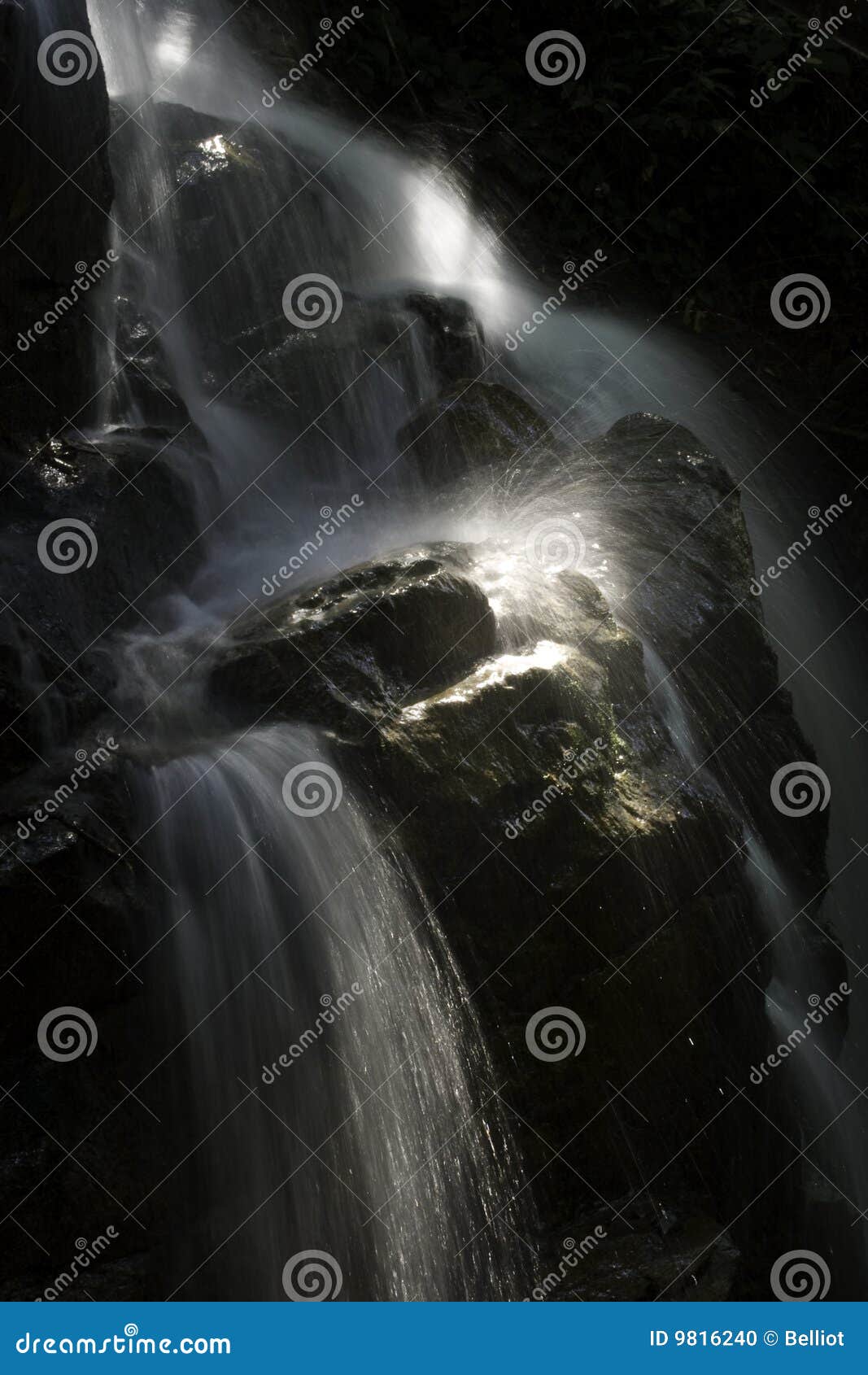 Sparkling Waterfall stock photo. Image of rocks, getaway - 9816240